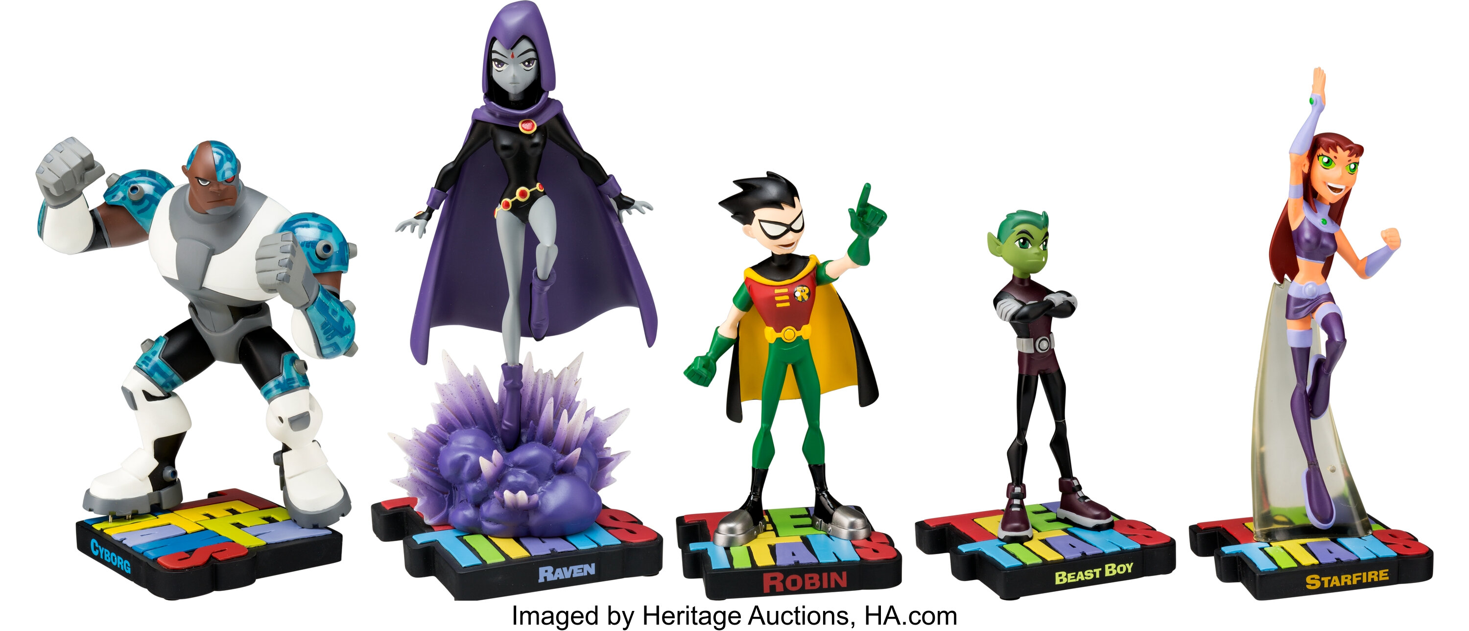 Teen Titans Limited Edition Maquette Set of 5 #106/150 (Warner | Lot ...