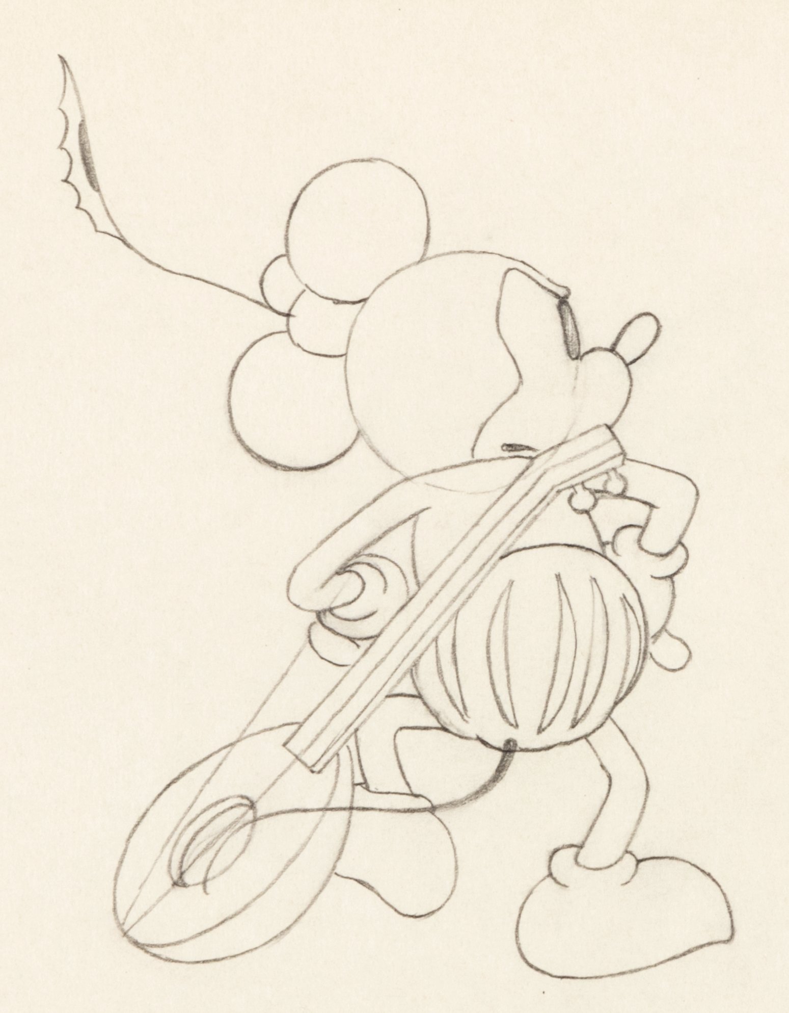 Ye Olden Days Mickey Mouse Animation Drawing (Walt Disney, 1933). | Lot ...