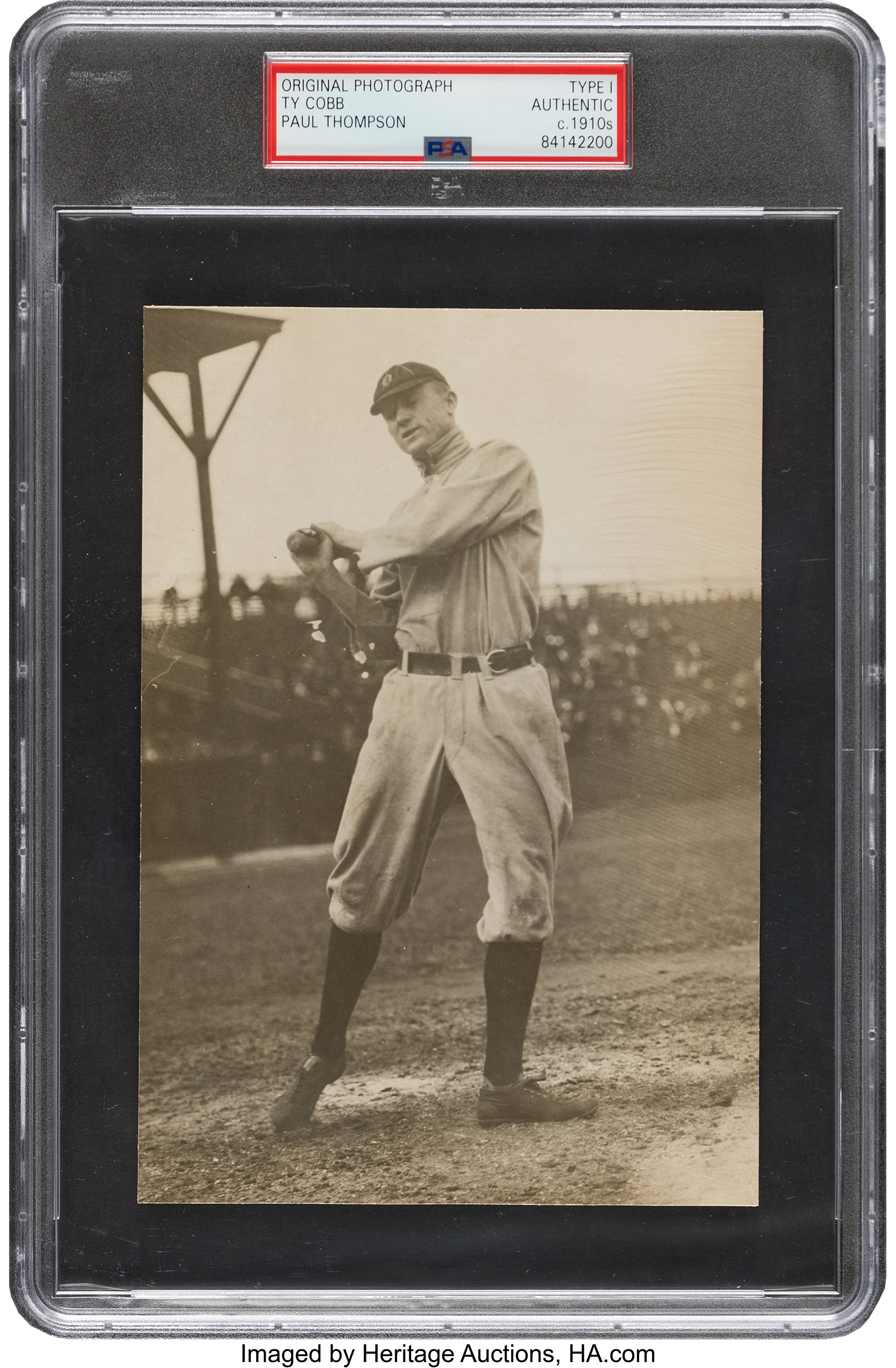1910's Ty Cobb Original Photograph by Paul Thompson, PSA/DNA Type | Lot ...