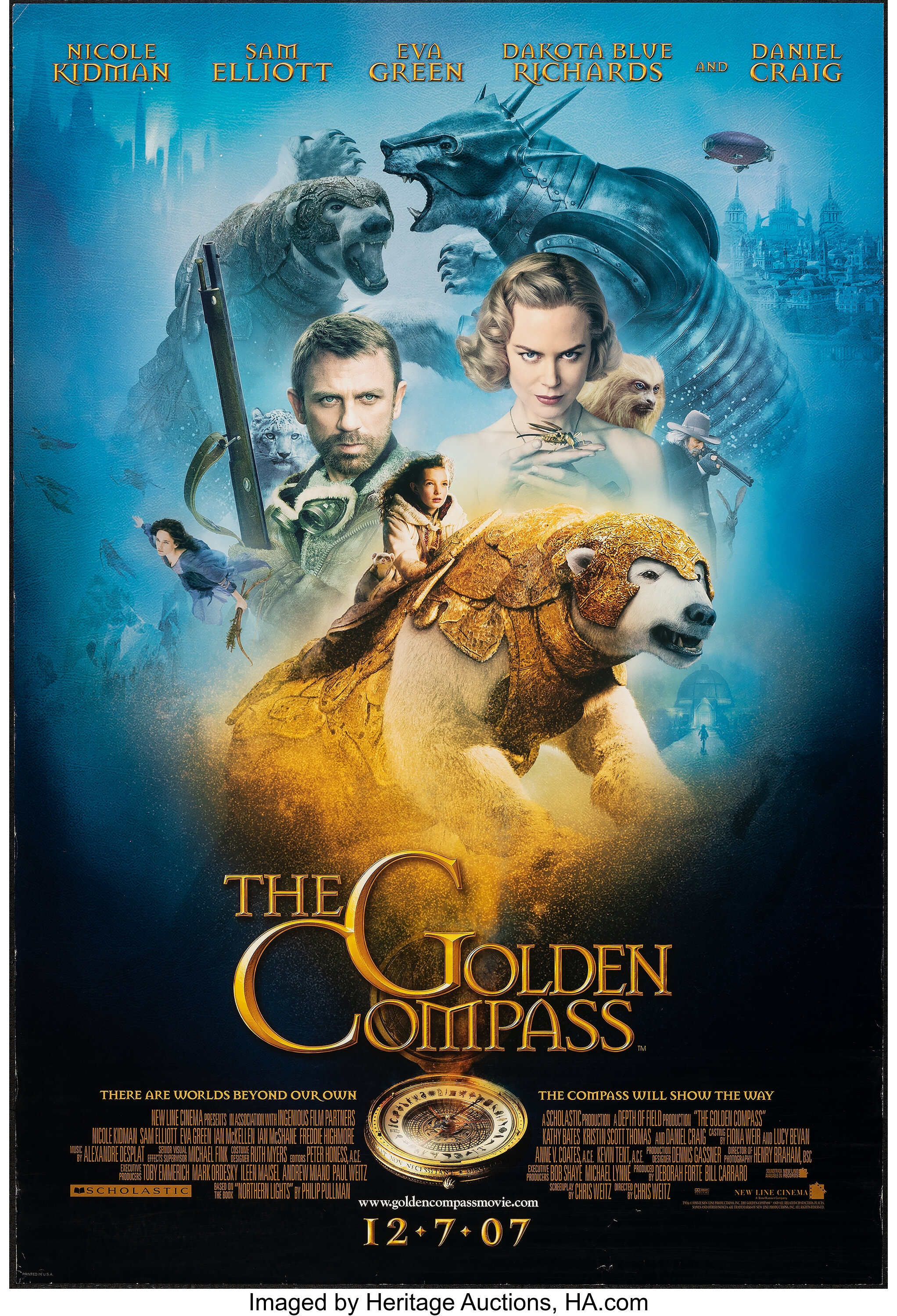 The Golden Compass (New Line, 2007). Rolled, Overall: Fine/Very | Lot ...