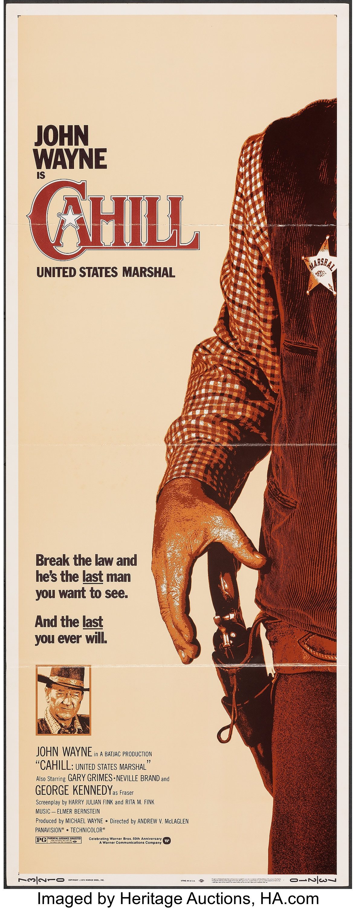 Cahill: United States Marshal & Other Lot (Warner Bros., 1973). | Lot ...