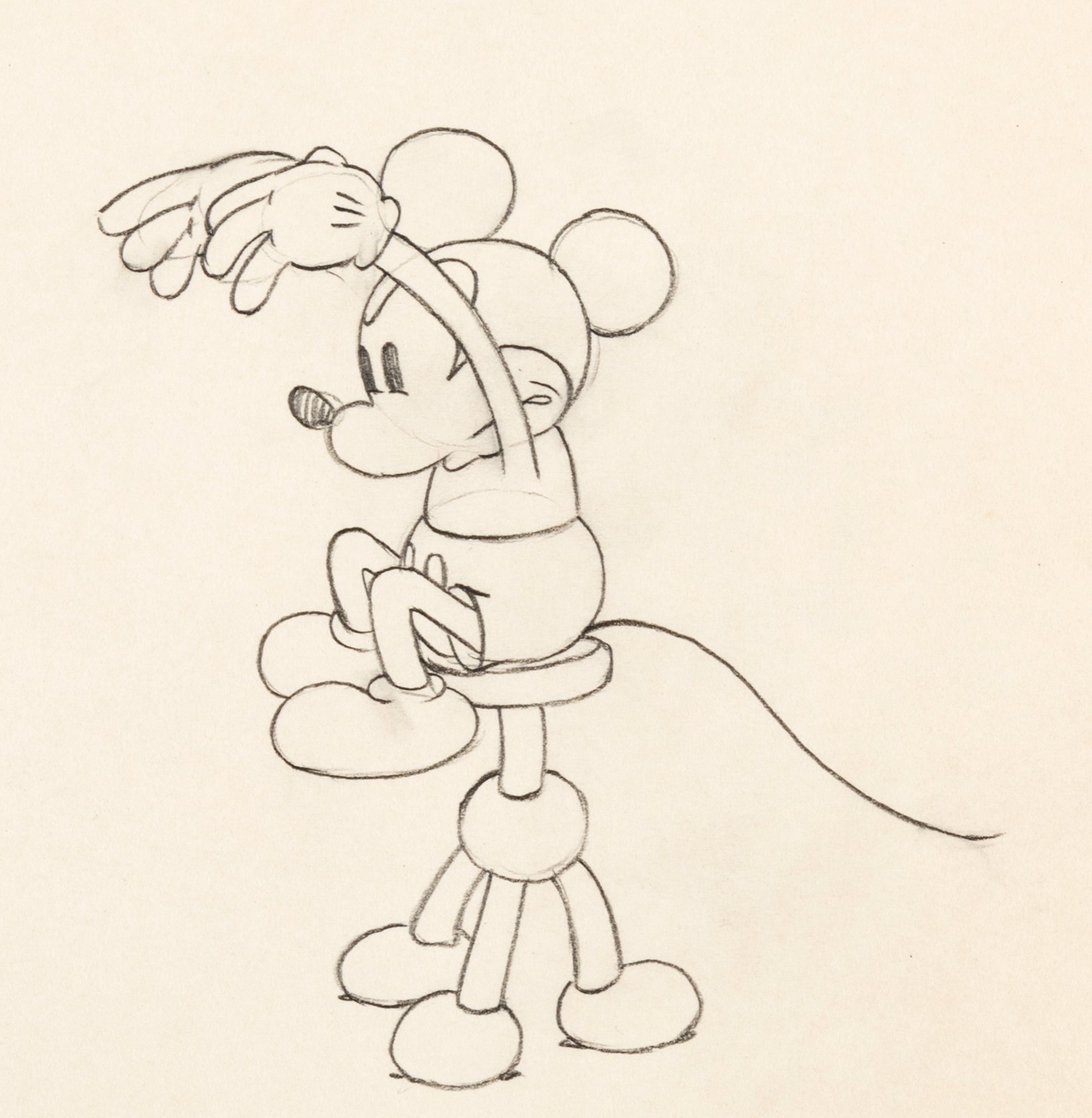 Mickey Mouse Animation Drawing (Walt Disney, c. 1930s).... | Lot #11699 ...