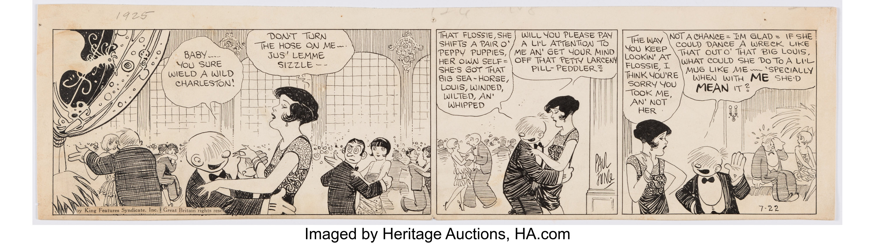 Paul Fung Gus and Gussie Daily Comics Strip Original Art Dated | Lot ...