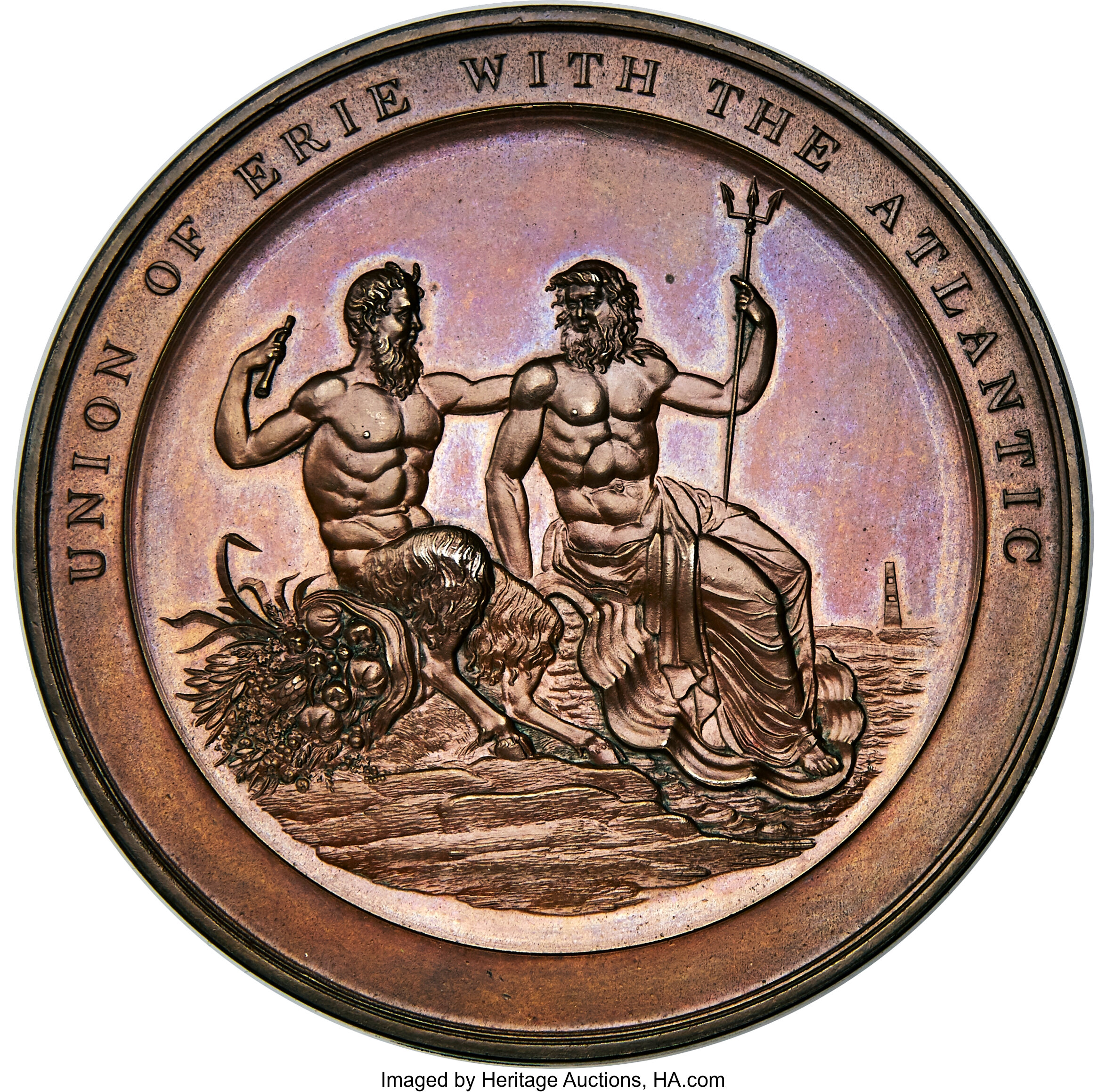 1825-Dated (1826) Erie Canal Completion Medal, MS66 Brown NGC ...
