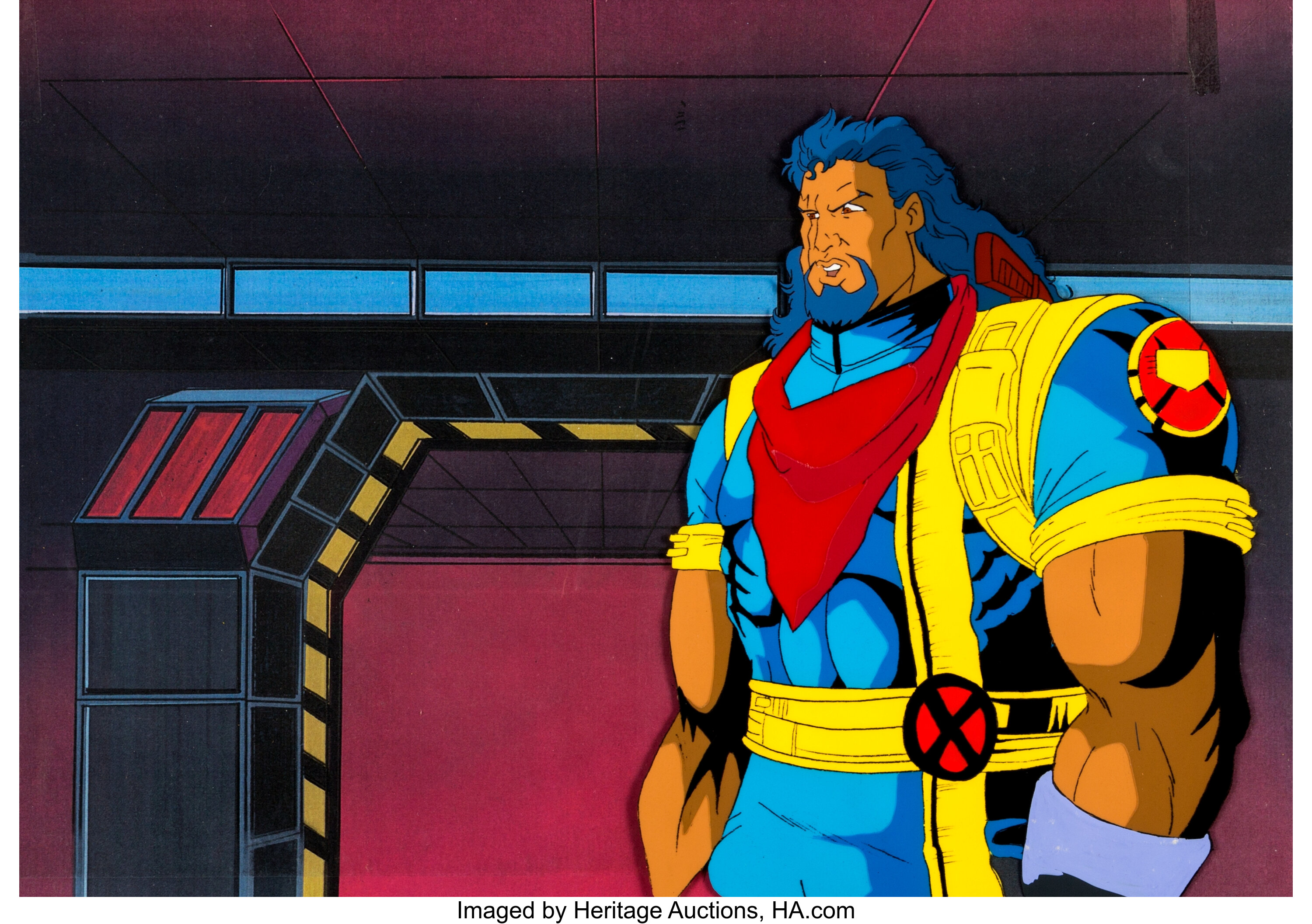 X-Men Bishop Production Cel (Marvel, c. 1992-97).... Animation Art ...