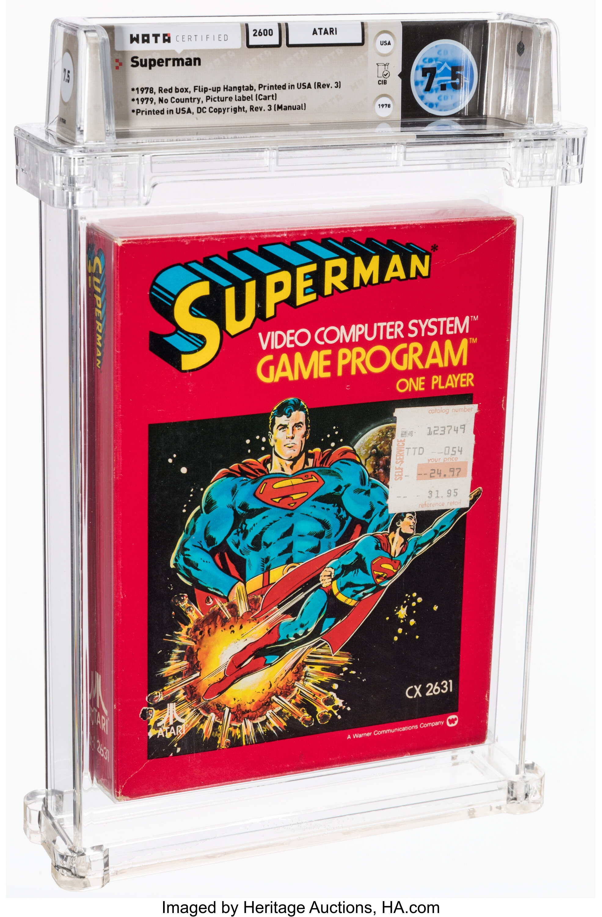Superman - Wata 7.5 CIB [Hangtab], 2600 Atari 1978 USA. ... Video | Lot ...