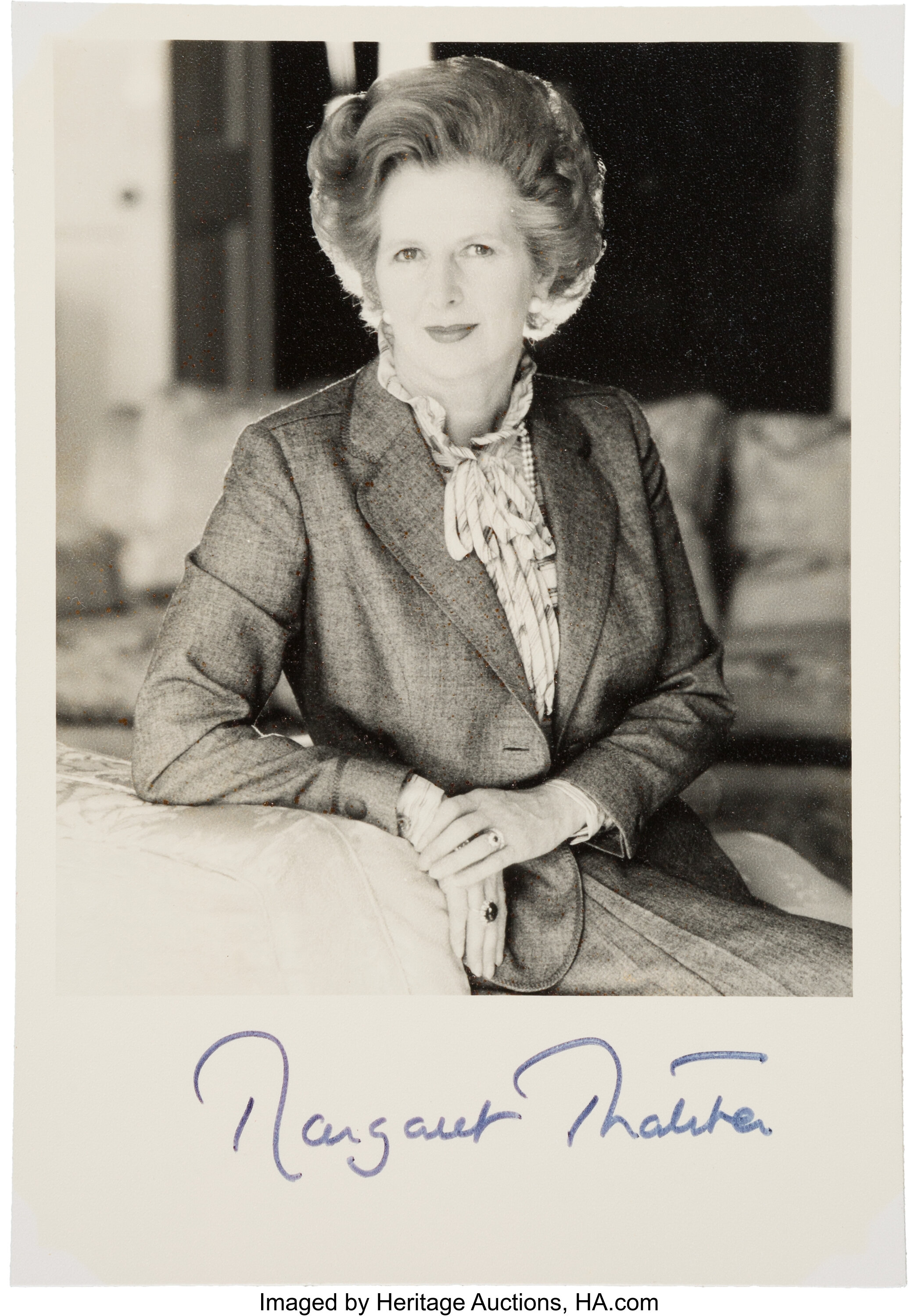 Margaret Thatcher Signed Photo.... Autographs | Lot #47441 | Heritage ...