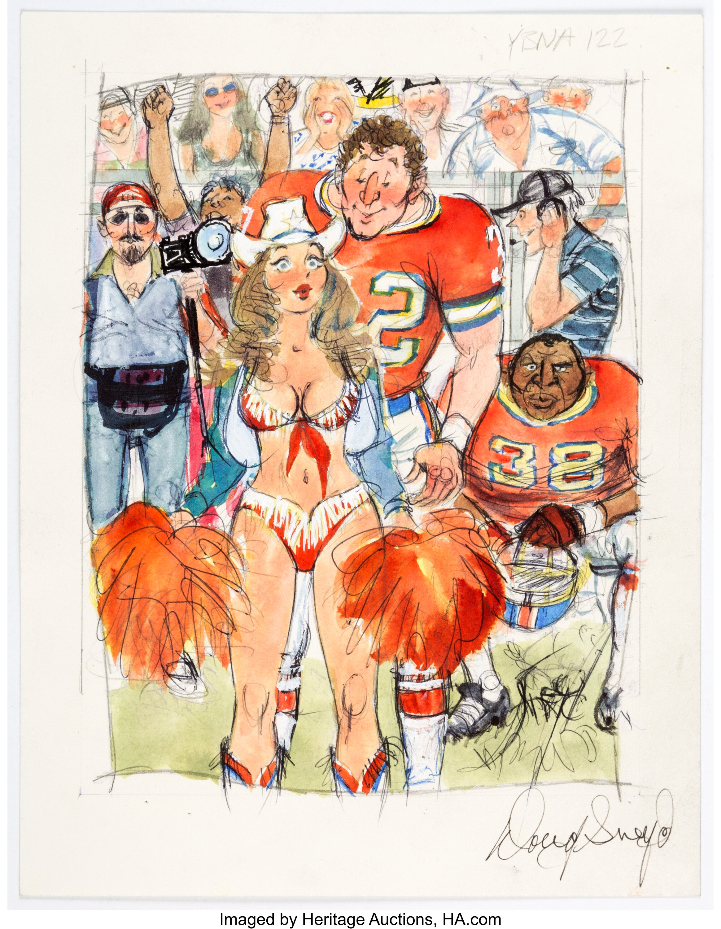 Doug Sneyd Playboy Single Panel Gag Cartoon Preliminary Artwork Lot