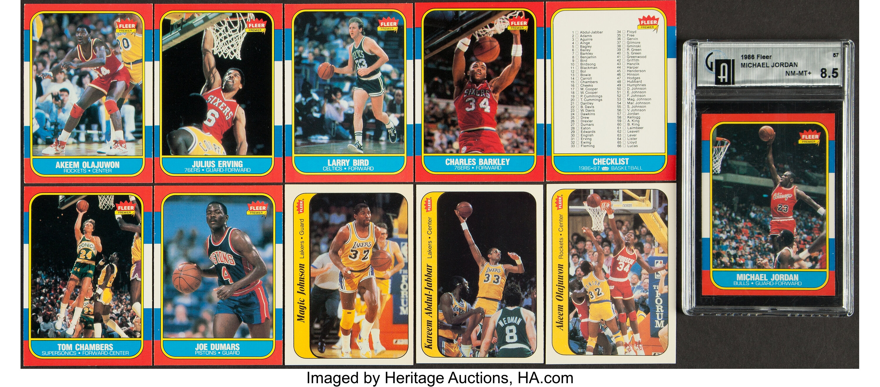 1986 Fleer Basketball Complete Set (132) Plus Stickers (10/11 ...
