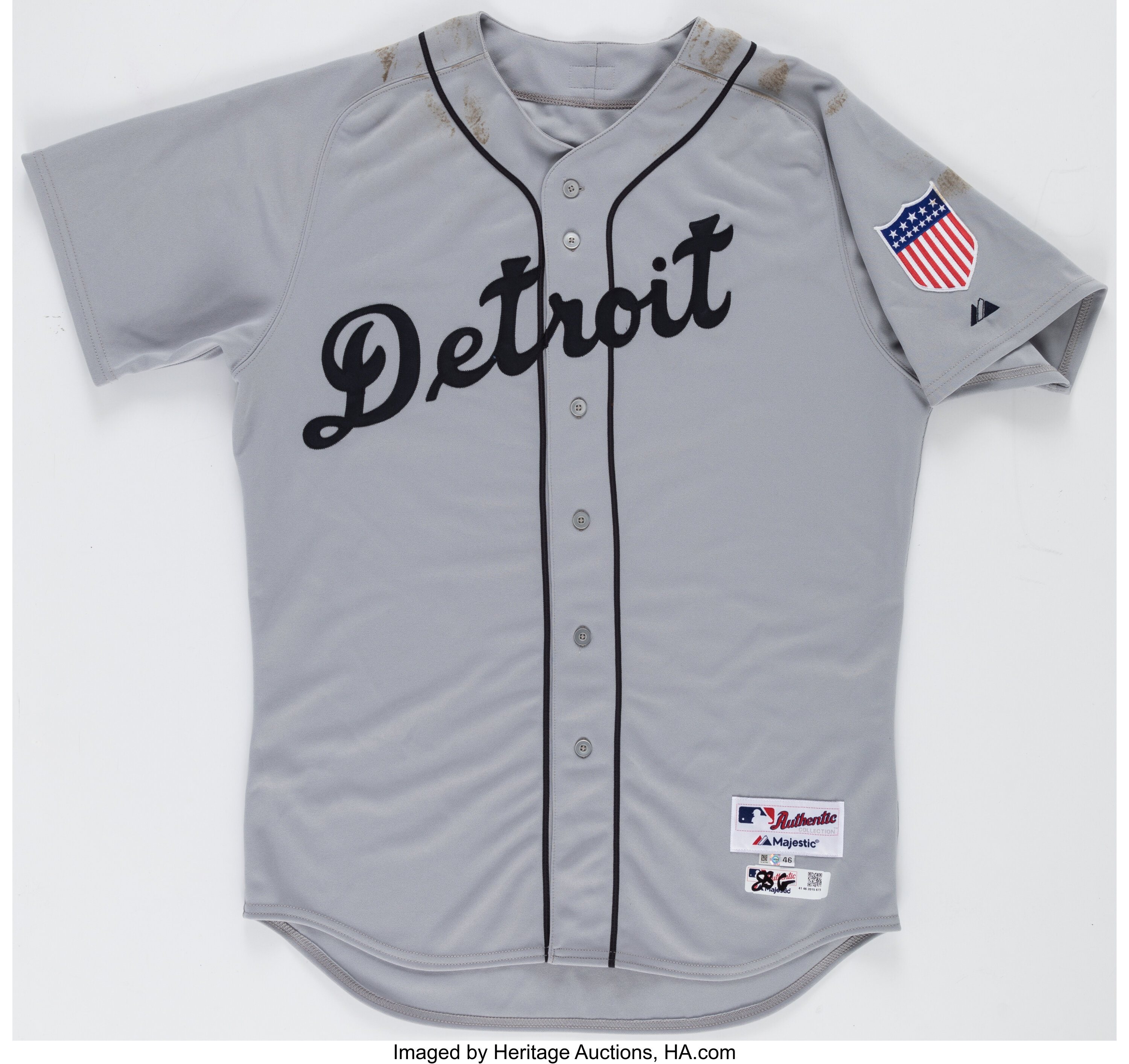 2015 Victor Martinez Game Used Detroit Tigers Throwback Uniform. | Lot ...