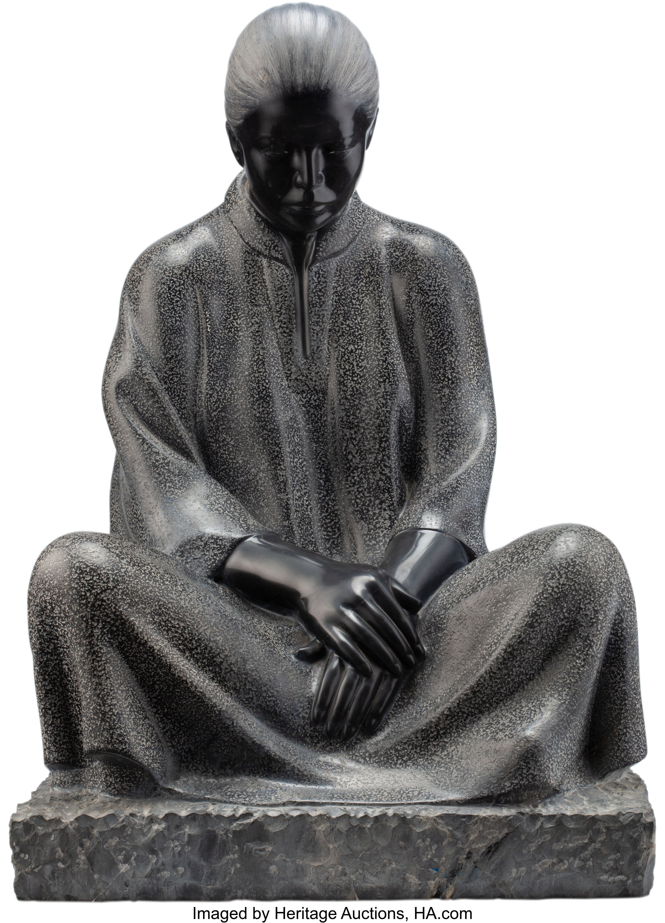 Felipe Castaneda (Mexican, b. 1933). La meditación, 1987. Carved | Lot ...