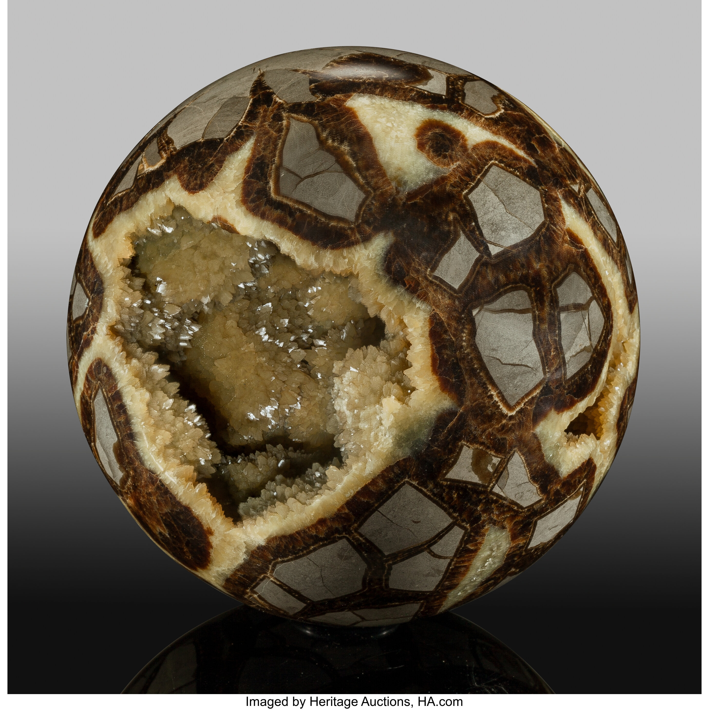 Septarian Sphere. Stone source: Utah, USA. ... Lapidary Art Eggs | Lot ...