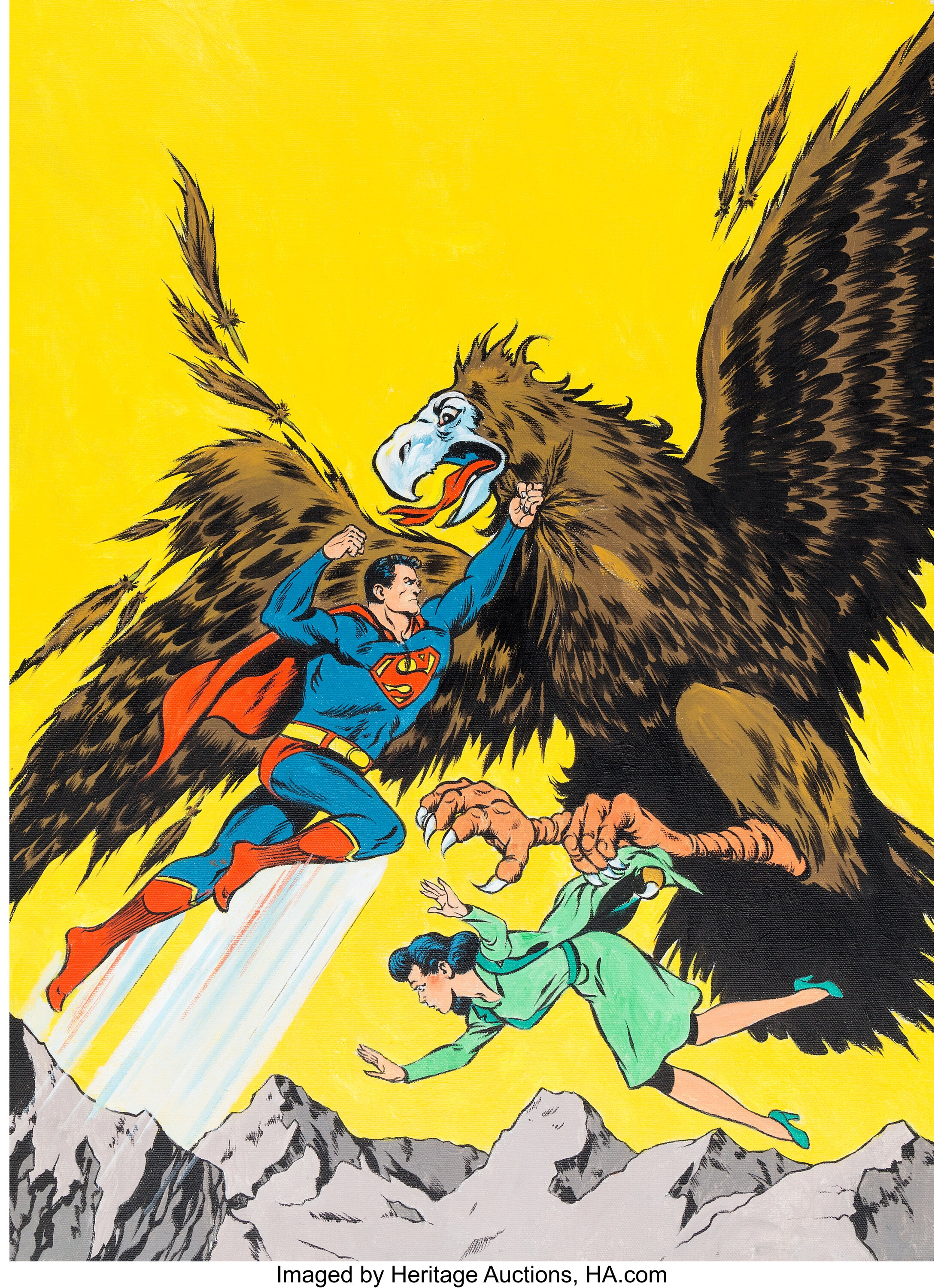 Wayne Boring Action Comics #82 Cover Re-Creation Original Art | Lot ...