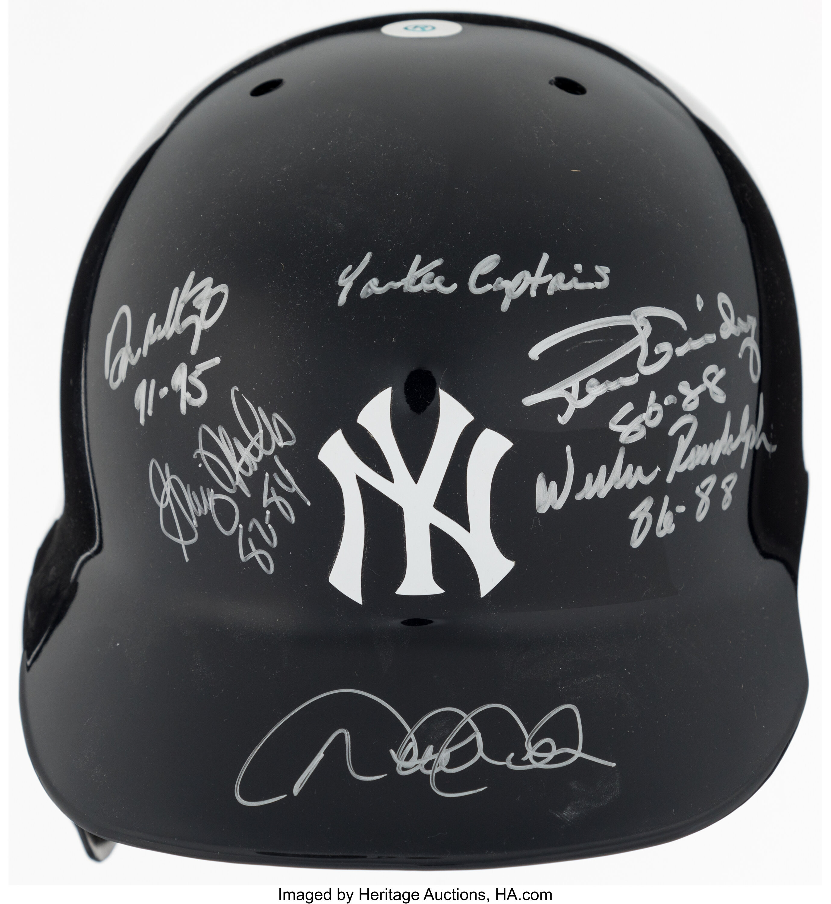 New York Yankees Captains Multi-Signed Batting Helmet. ... Baseball ...