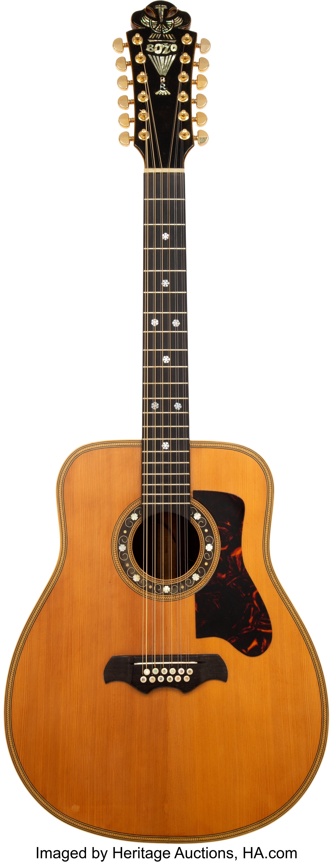 circa 1971 Bozo Natural 12 String Acoustic Guitar, Serial #291-71 ...
