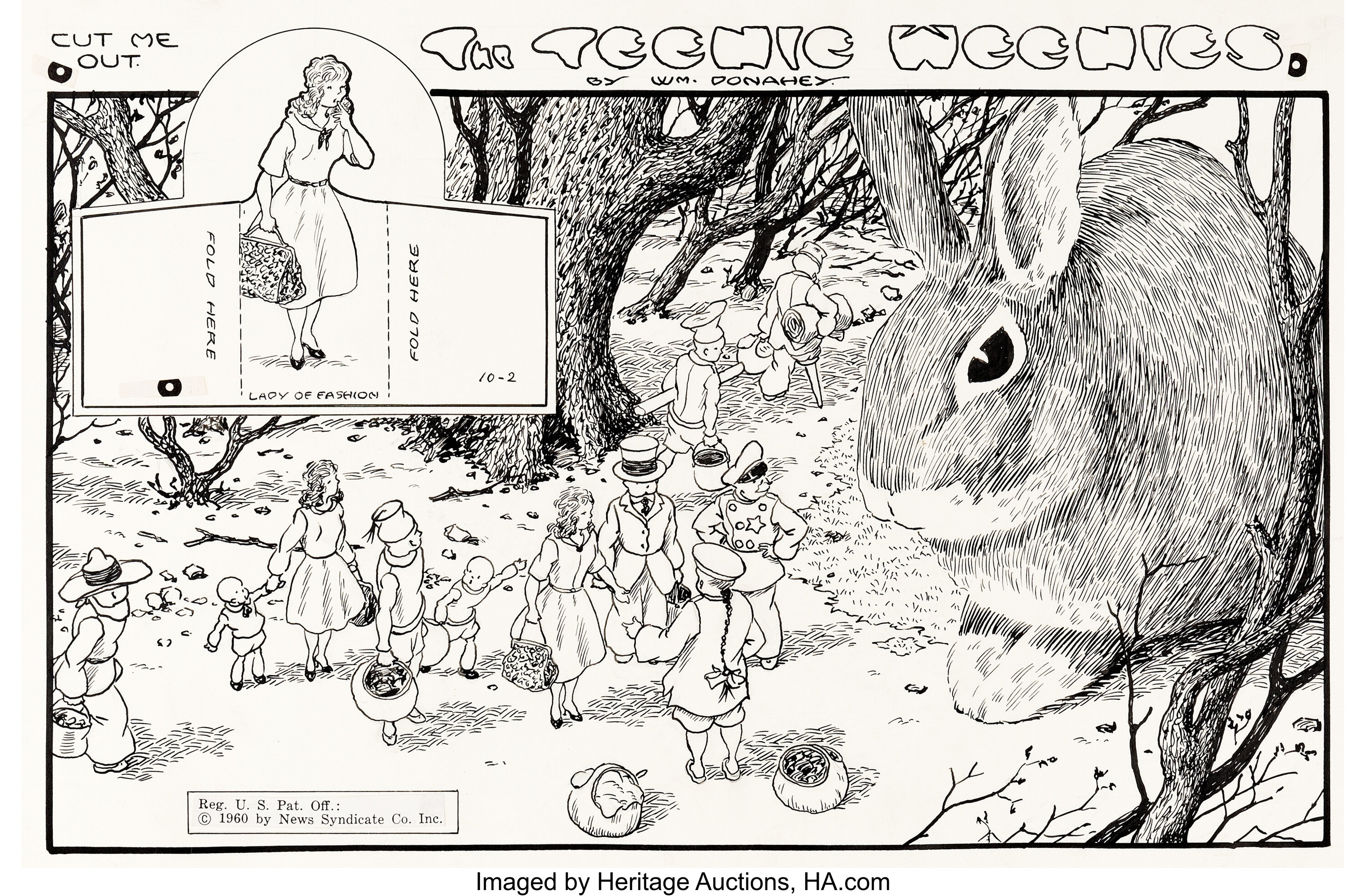 William Donahey The Teenie Weenies Sunday Comic Strip Original Art ...
