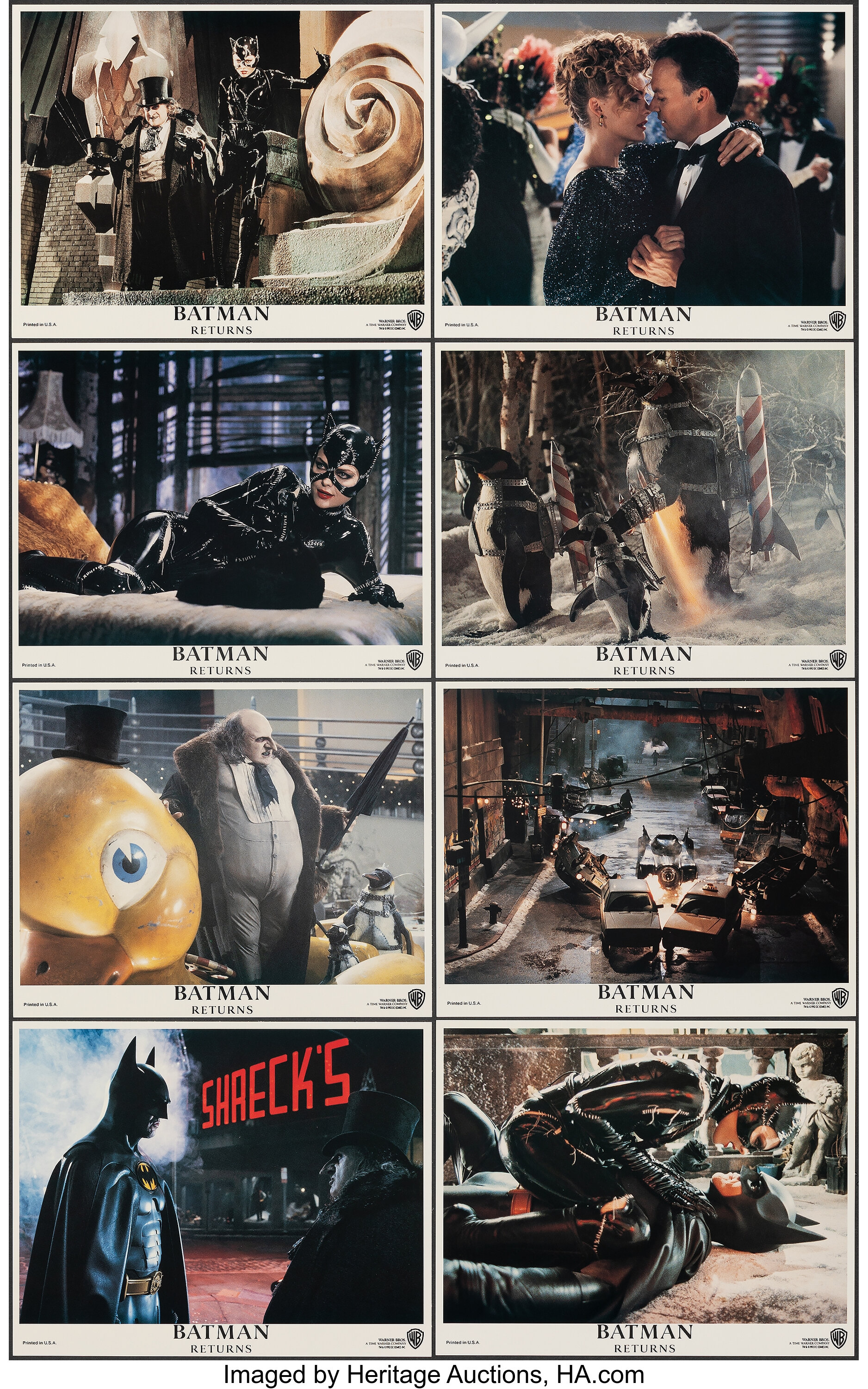 Batman Returns (Warner Bros., 1992). Near Mint-. Mini Lobby Card | Lot ...