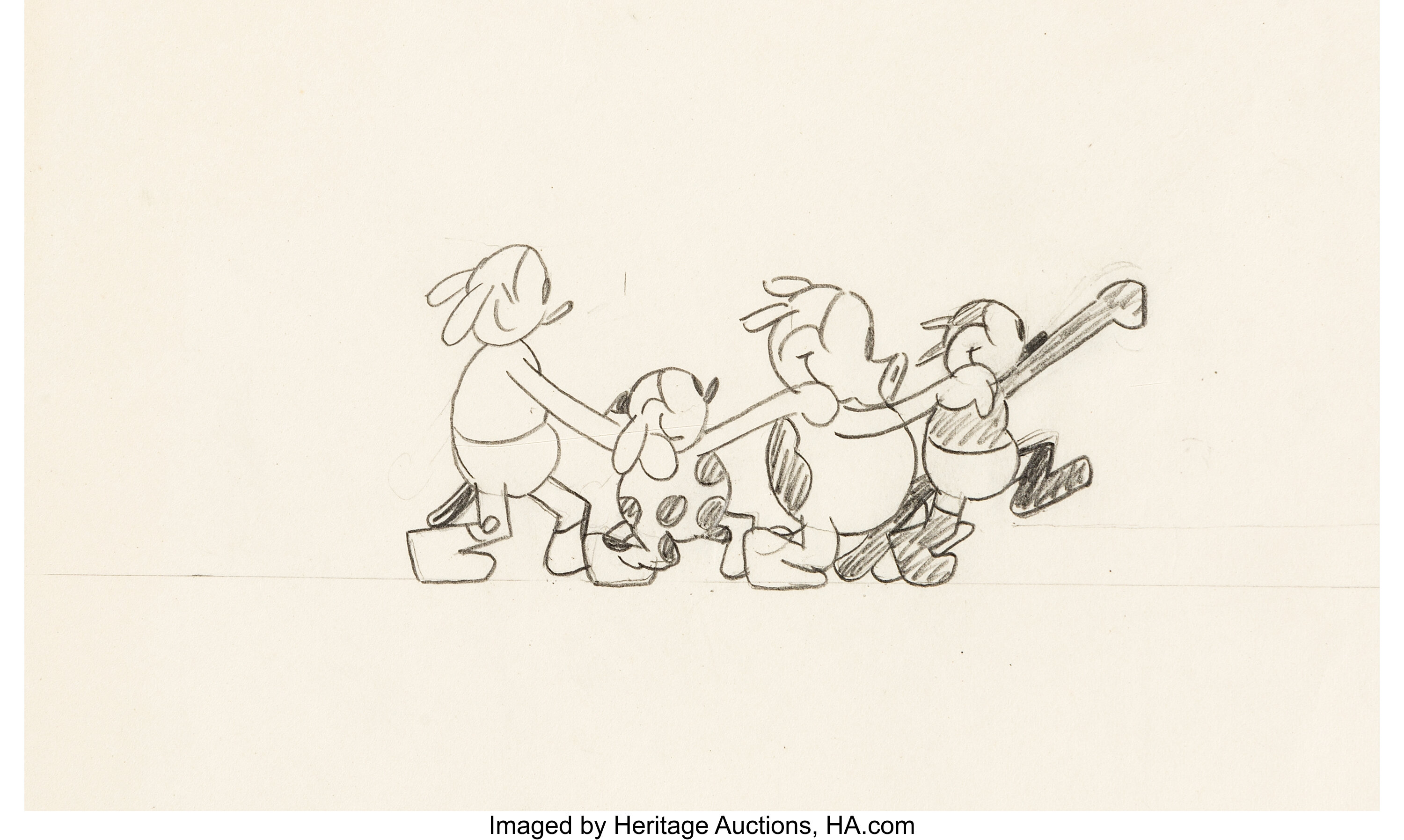 The Karnival Kid Animation Drawing (Walt Disney, 1929).... | Lot #99005 ...