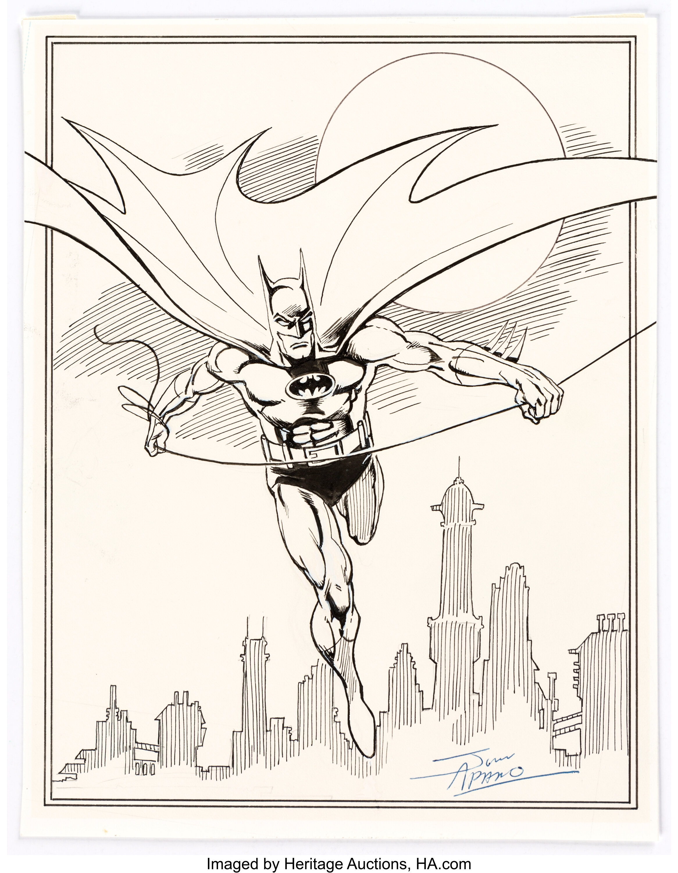 Jim Aparo Detective Comics #641 Cover Element Illustration Original ...