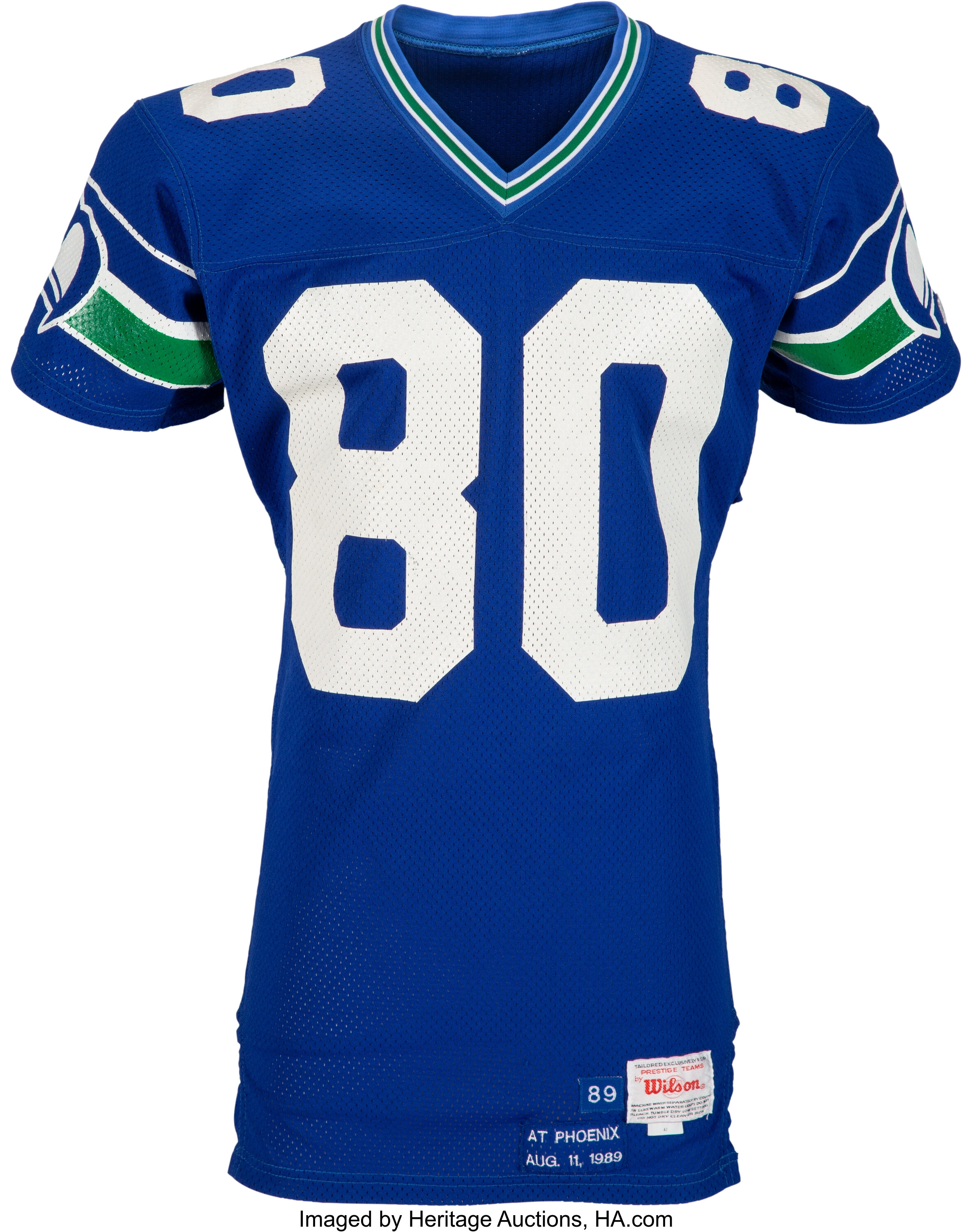 1989 Steve Largent Game Worn Seattle Seahawks Jersey.... Football | Lot ...