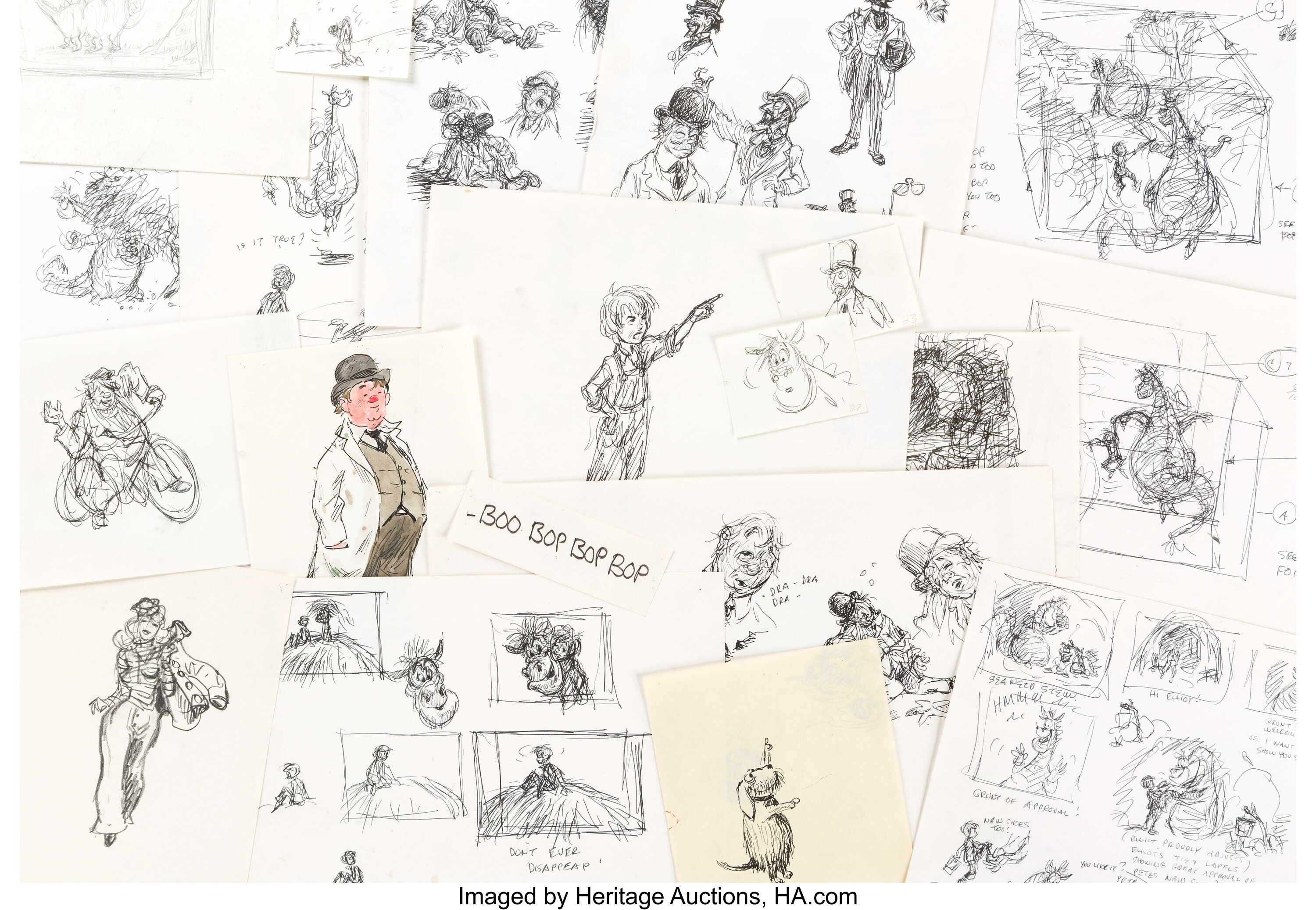 Pete's Dragon Ken Anderson Storyboard Art and Related Items Group | Lot ...