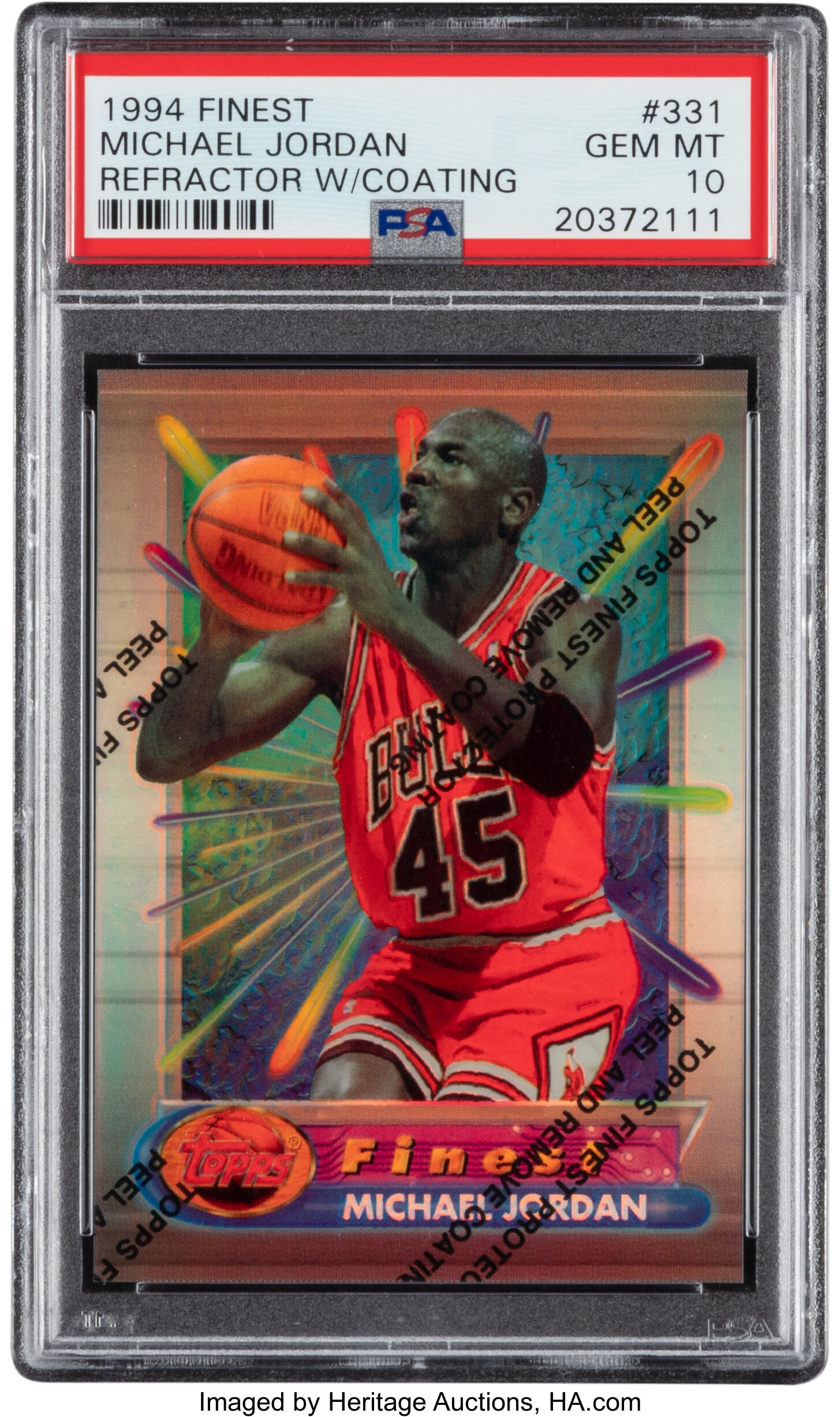 1994 Finest Refractor Michael Jordan (With Coating) #331 PSA Gem | Lot ...