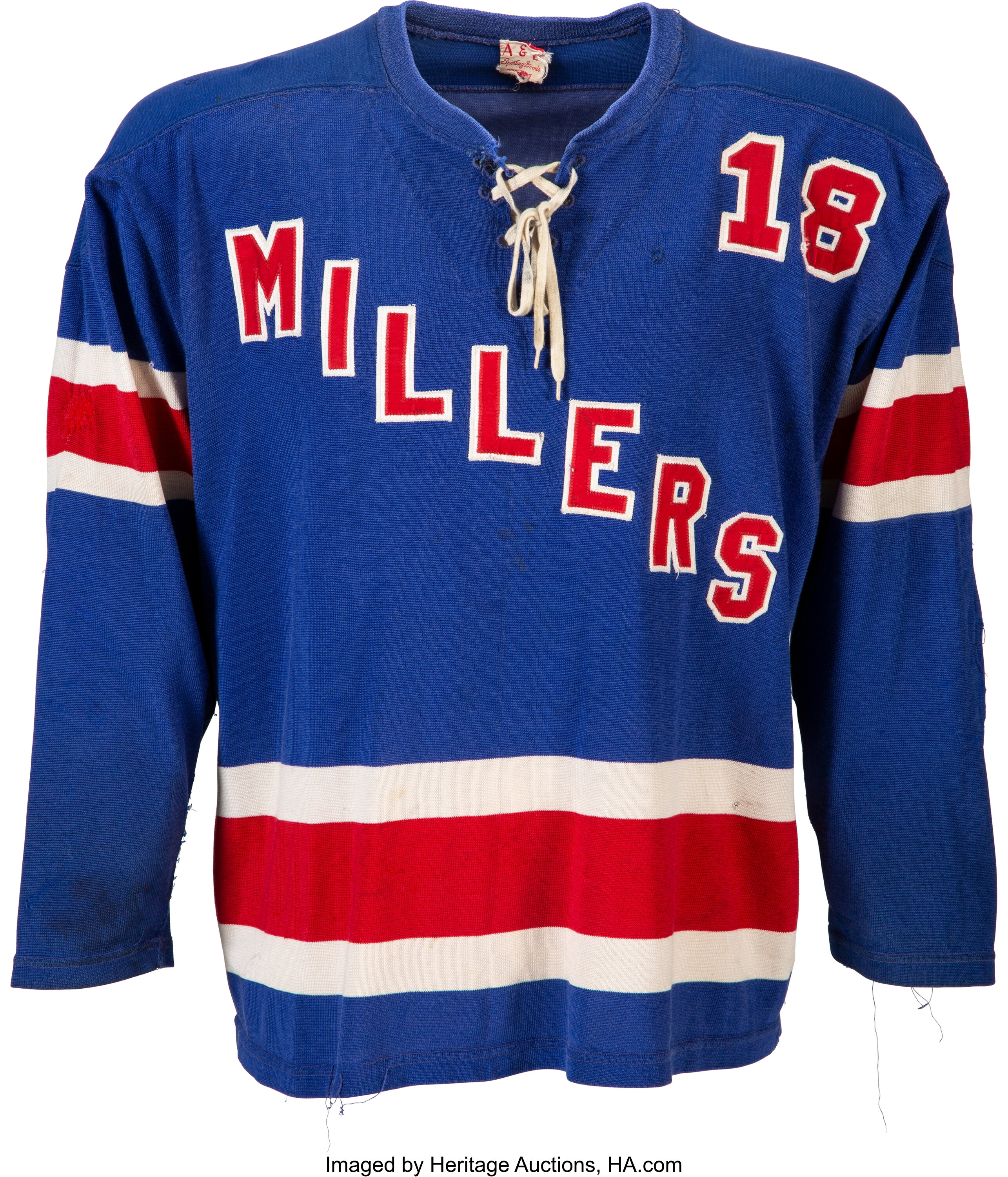1961 62 Ken Yackel Sr Game Worn Minneapolis Millers Jersey 50th