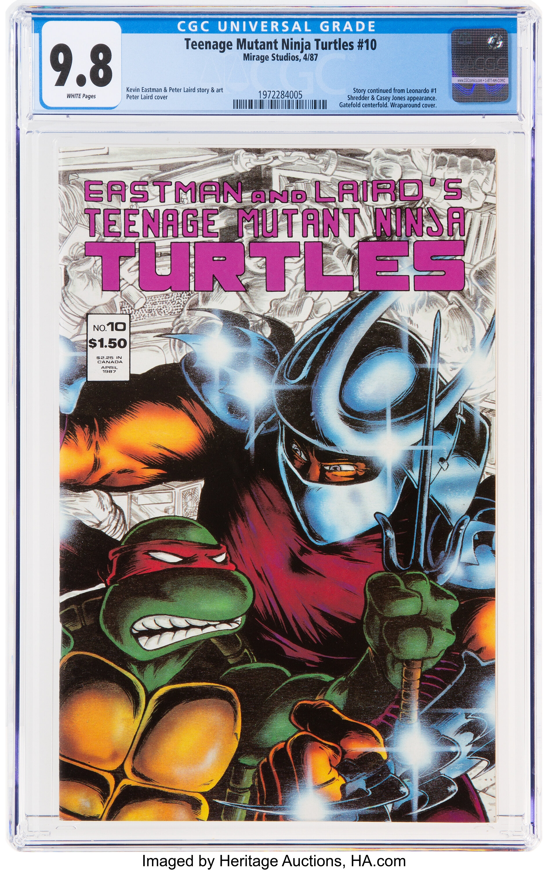 Teenage Mutant Ninja Turtles #10 (Mirage Studios, 1987) CGC NM/MT | Lot ...