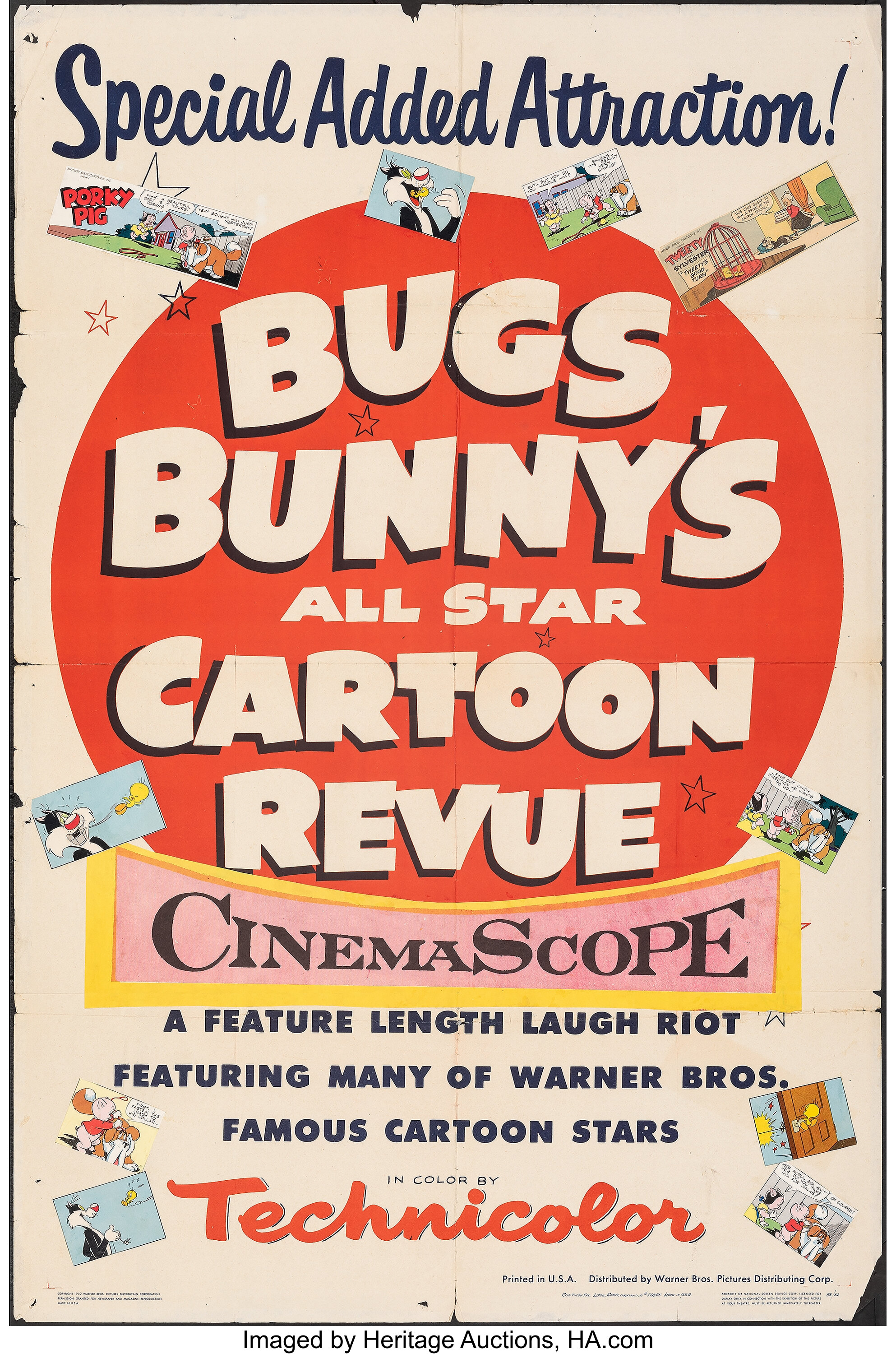 Bugs Bunny All Star Cartoon Revue (Warner Bros., 1953). Folded, | Lot ...