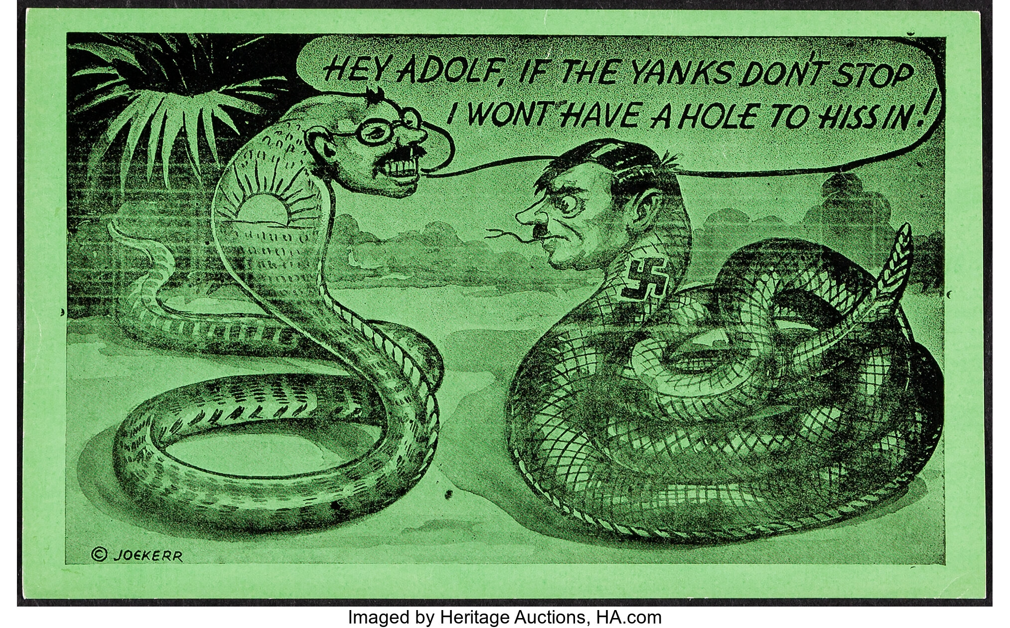 World War II Propaganda (1940s) Very Fine. Comic Strip Flyer (5.5 ...