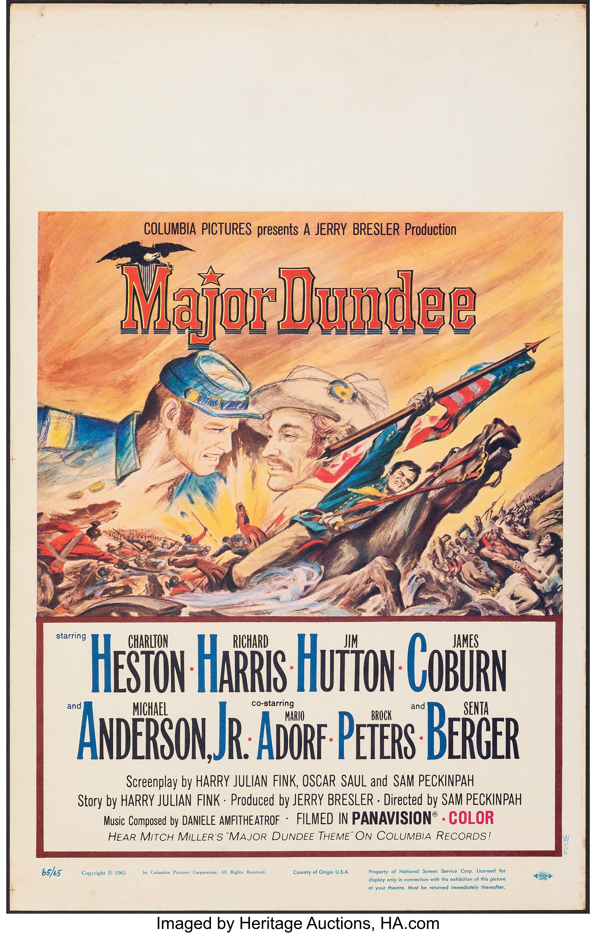 Major Dundee & Other Lot (Columbia, 1965). Overall: Very Fine-. | Lot ...