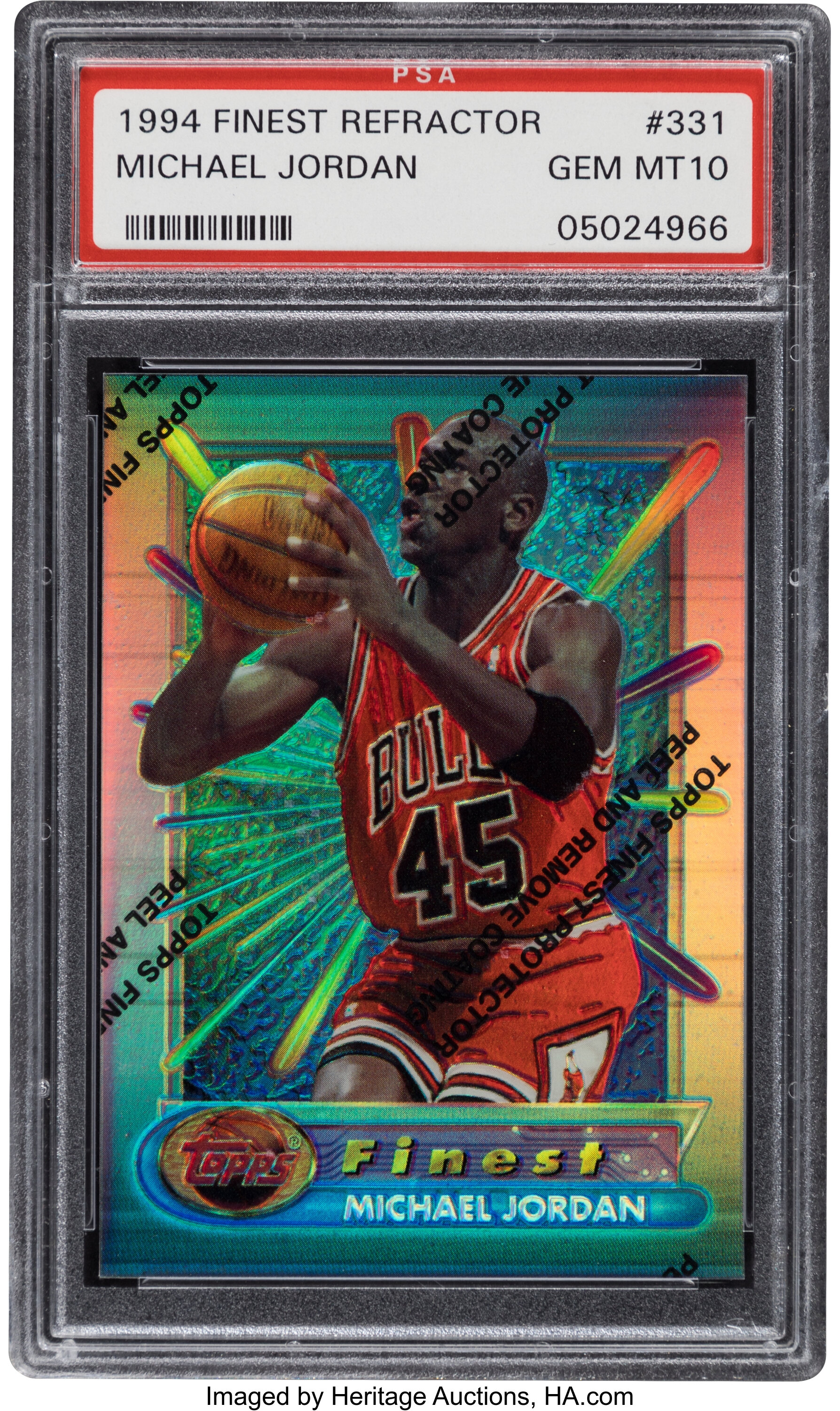 1994 Finest Refractor Michael Jordan (With Coating) #331 PSA Gem | Lot ...