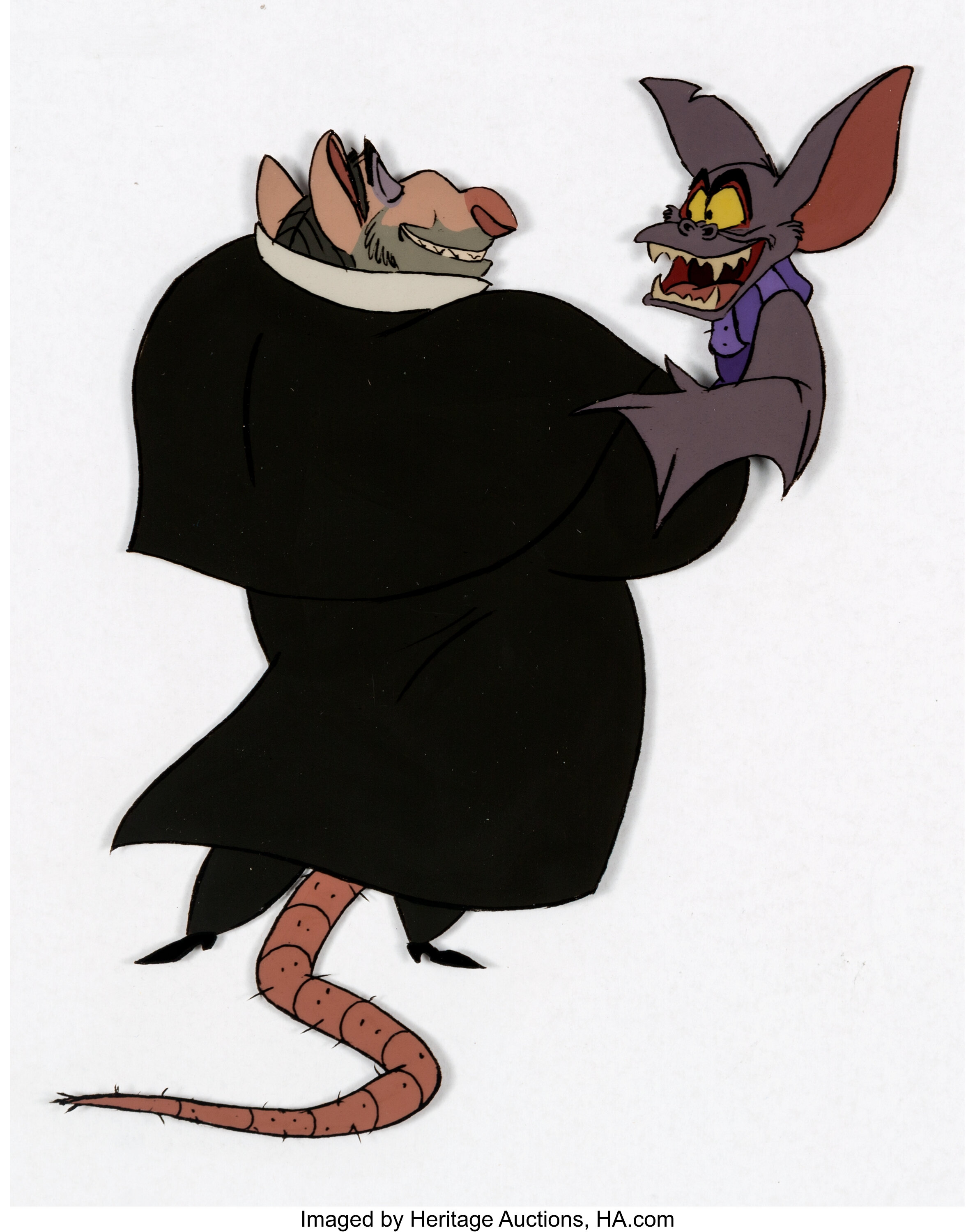 The Great Mouse Detective Ratigan and Fidget Production Cel (Walt | Lot ...