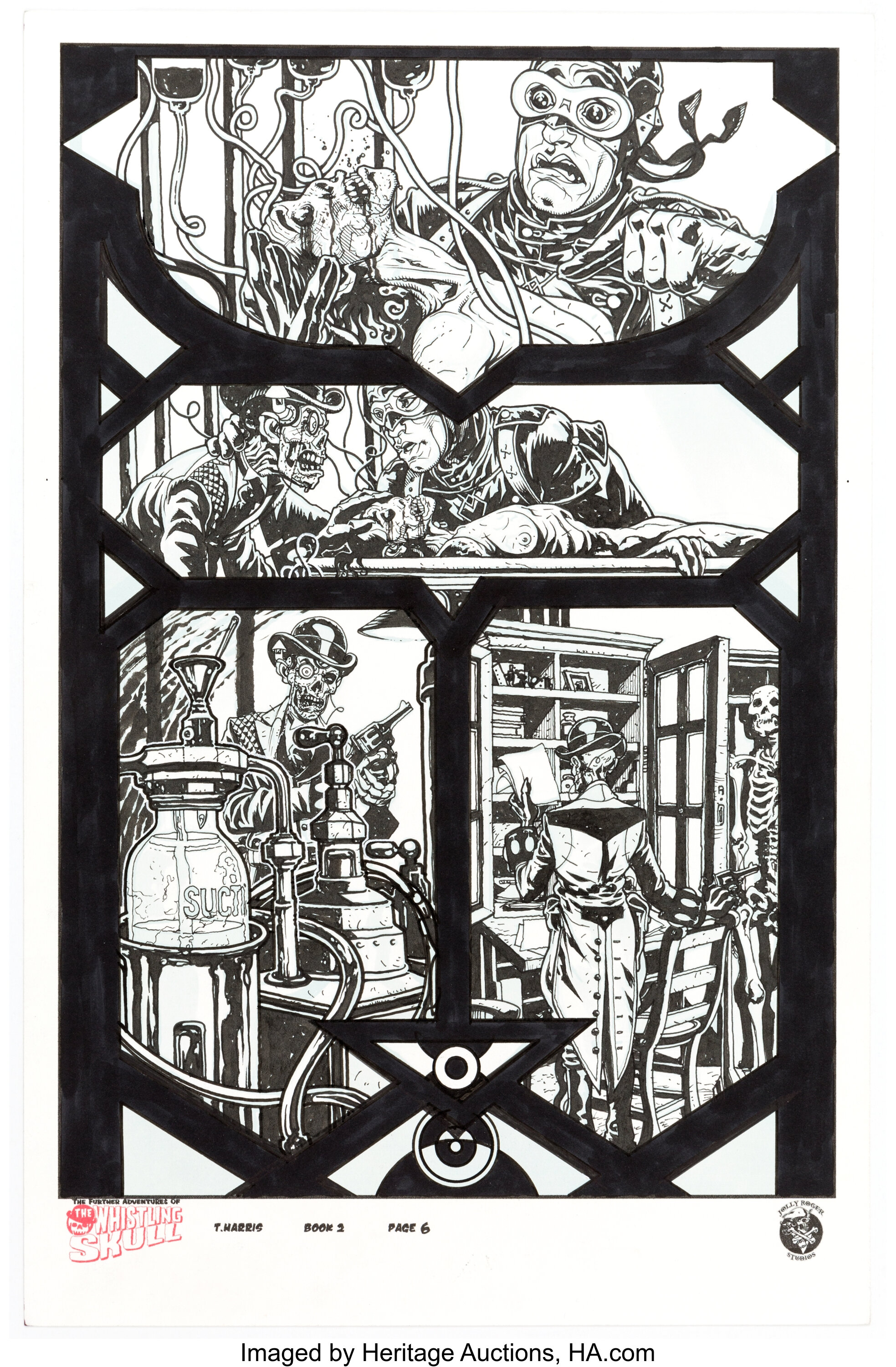 Tony Harris JSA Liberty Files: The Whistling Skull #2 Original Art ...
