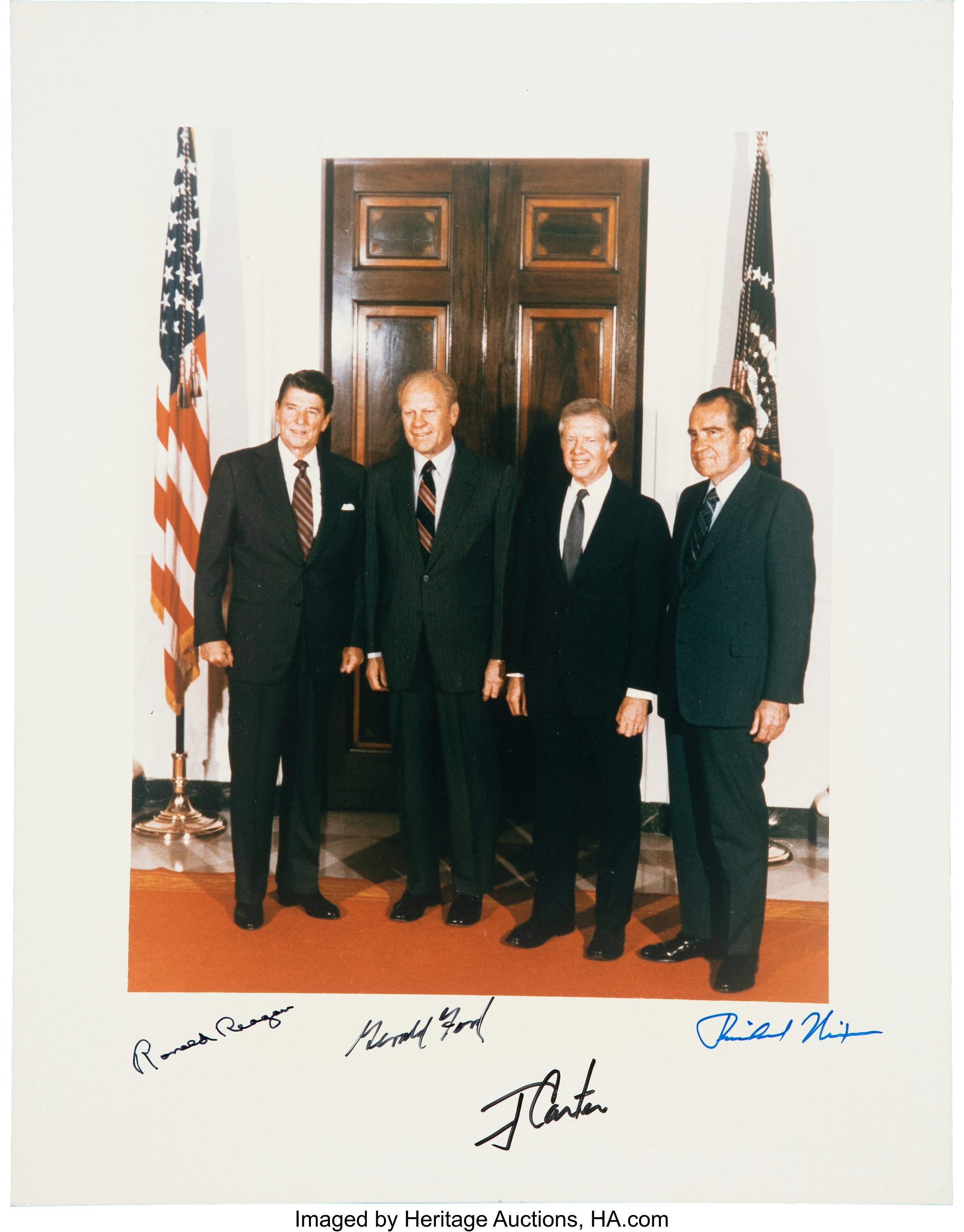 1980's U.S. Presidents Ronald Reagan, Richard Nixon, Gerald Ford ...
