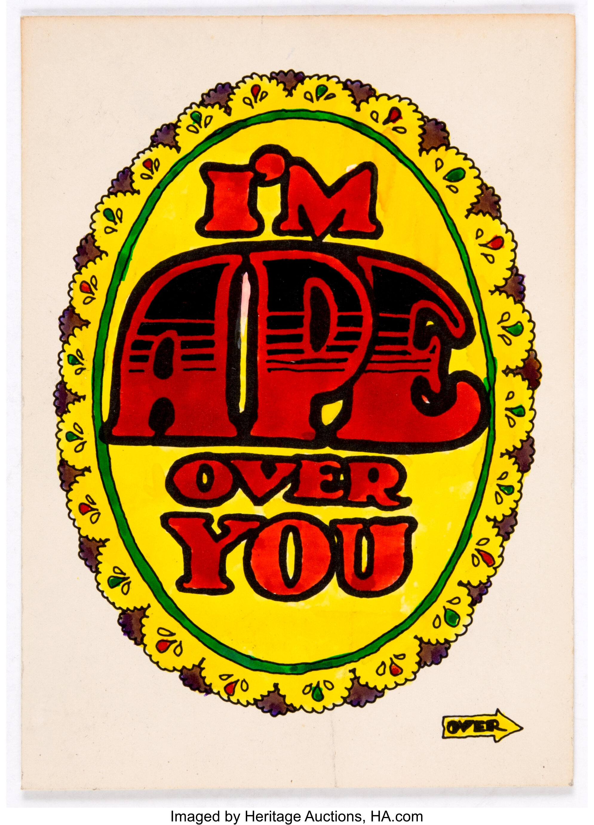 Robert Crumb Monster Greeting Cards Original Art (Topps Co., Inc ...