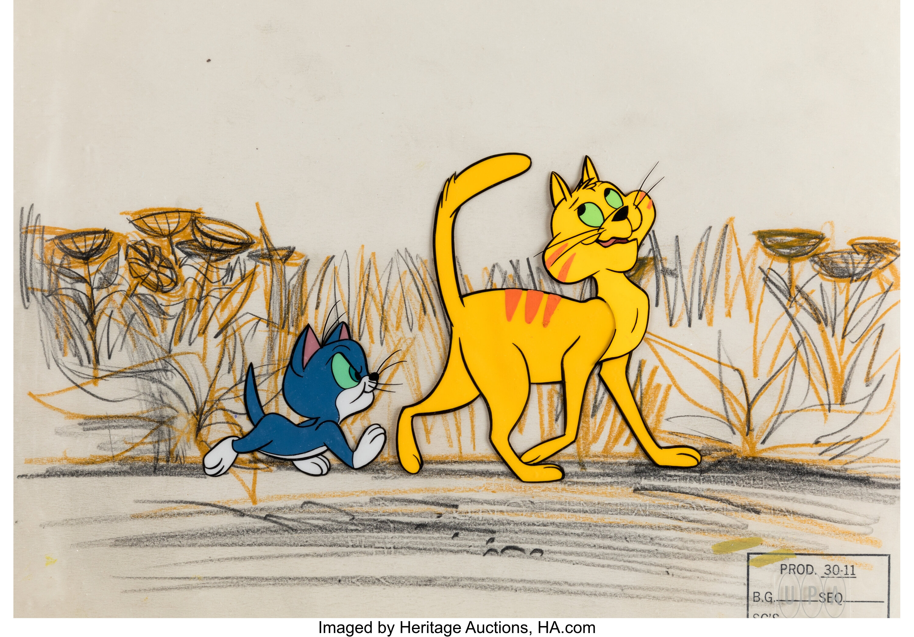 Gay Purr-ee Jaune Tom and Robespierre Production Cel with | Lot #17827 ...
