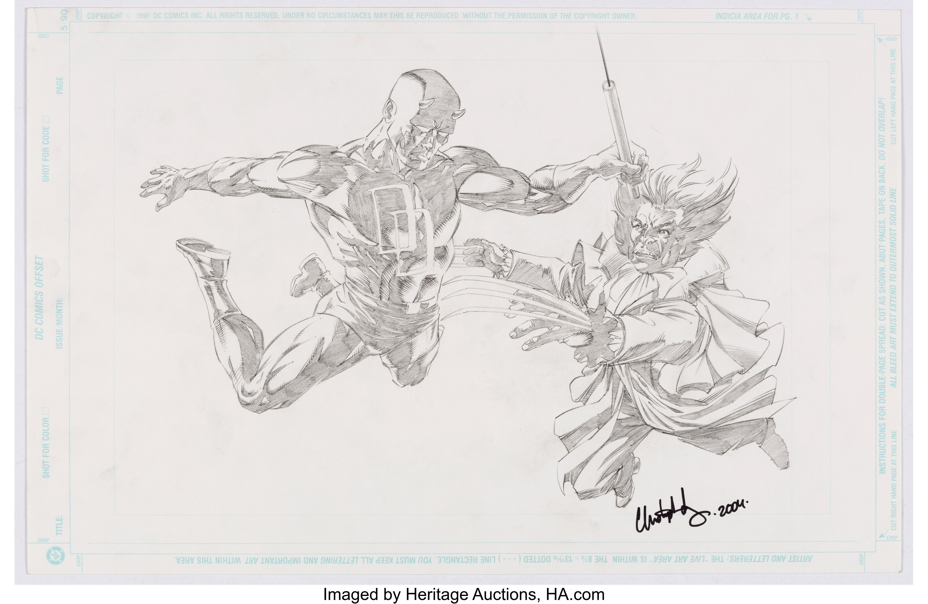 Christopher Ivy Sketch Original Art Group of 4 Original Art | Lot ...
