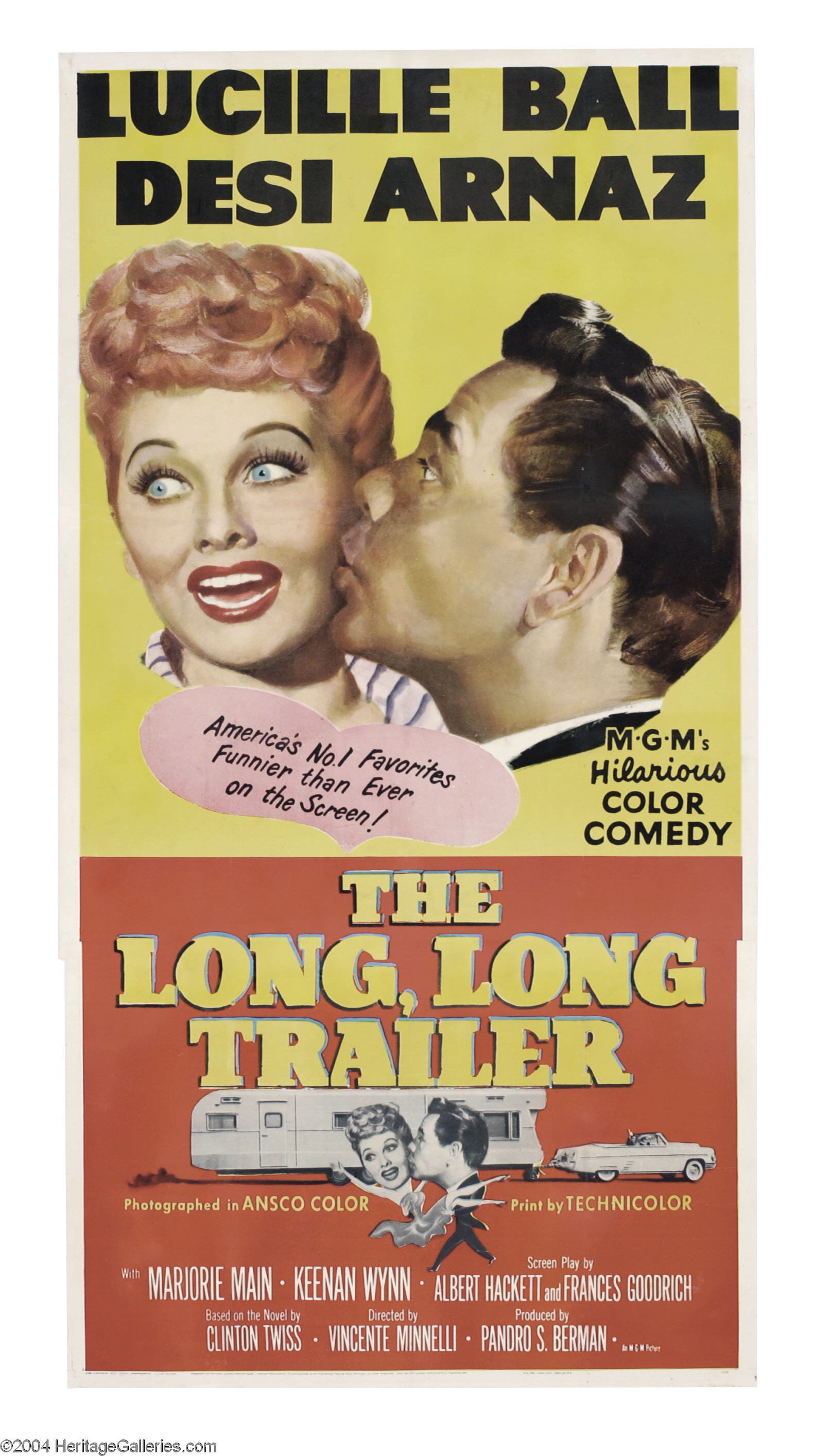 Long Long Trailer, The (MGM, 1954).... Movie Posters Comedy | Lot ...