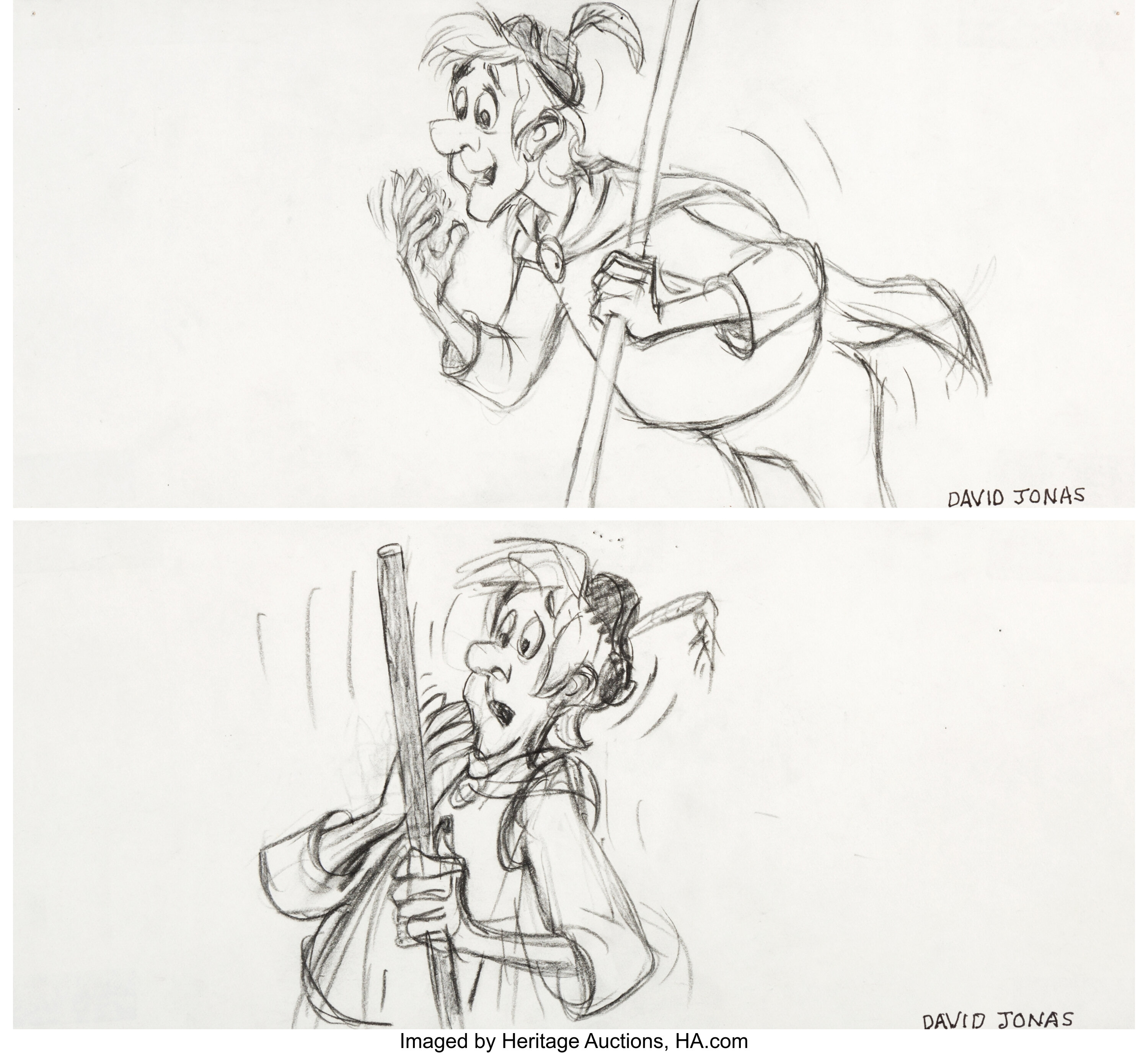 The Black Cauldron Storyboard Drawings by David Jonas Group (Walt | Lot ...