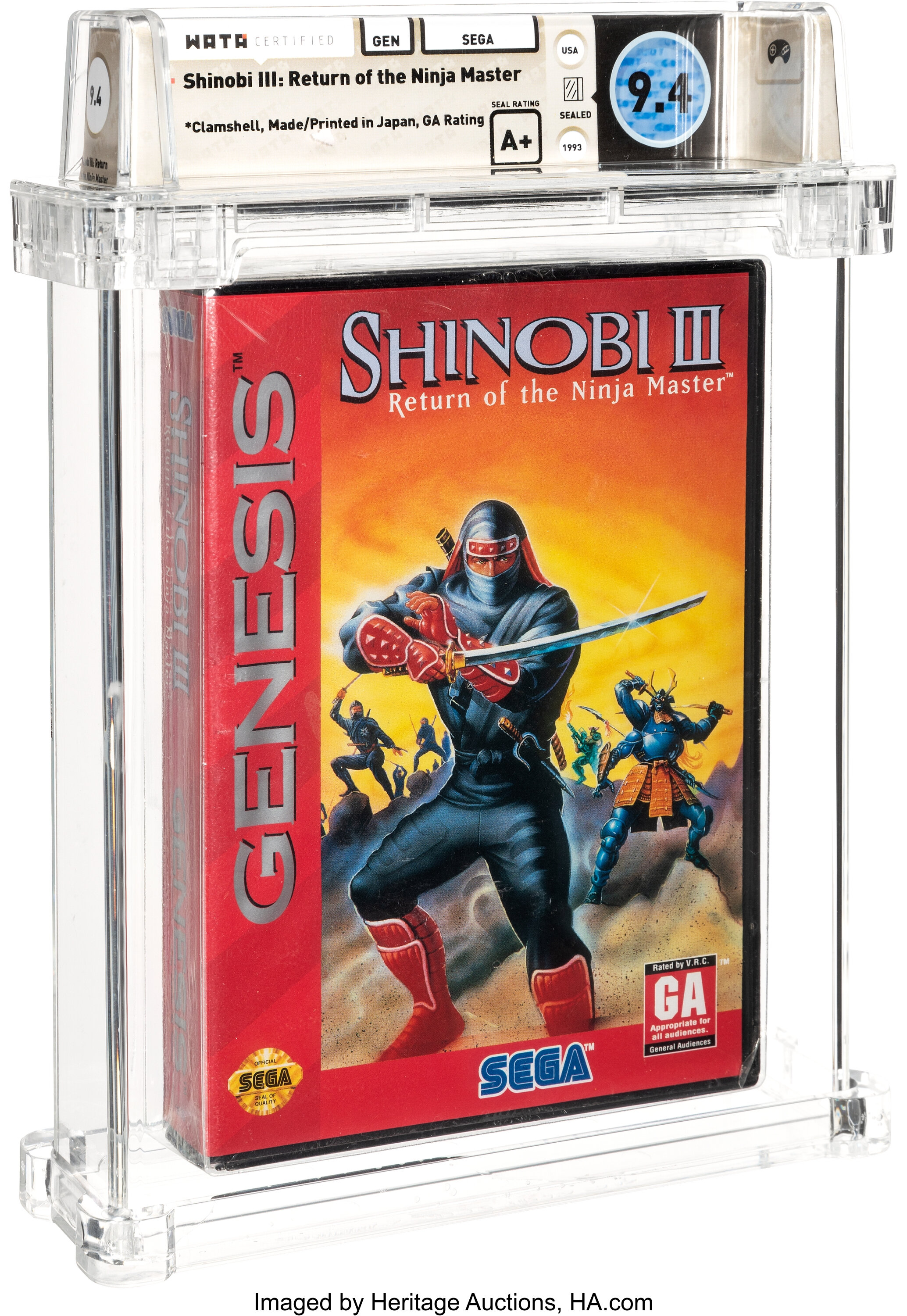 Shinobi III: Return of the Ninja Master - Wata 9.4 A+ Sealed, GEN | Lot ...