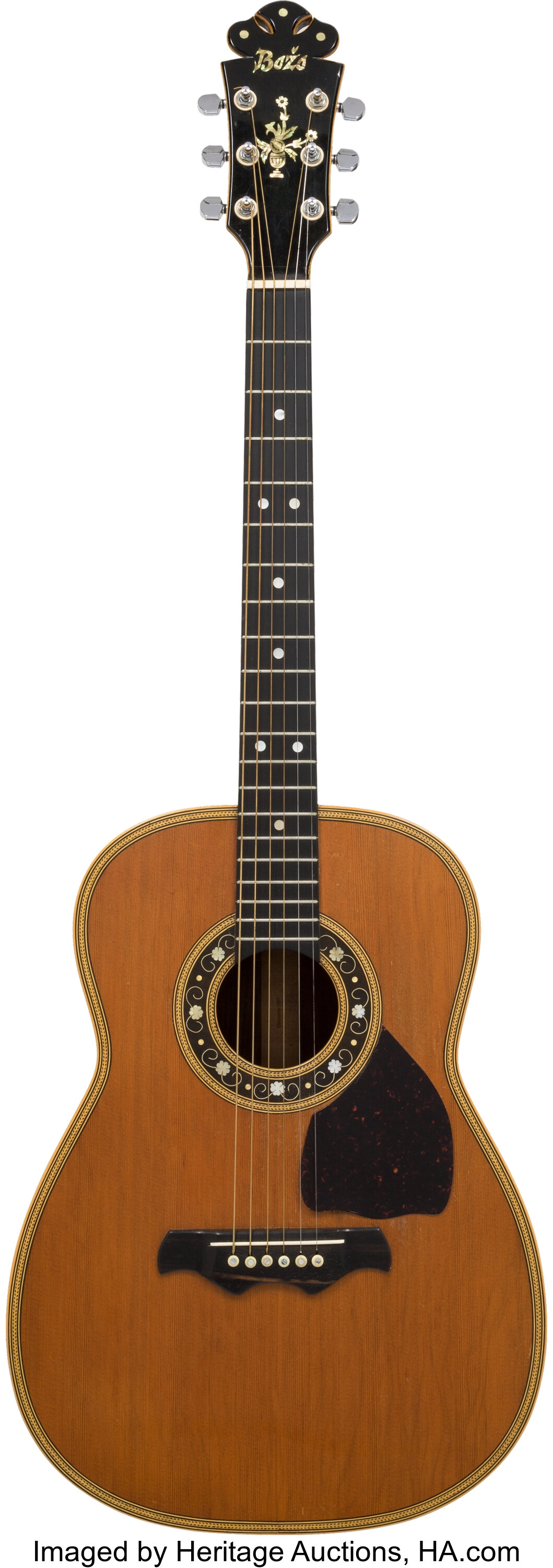 circa 1970 Bozo Parlor Natural Acoustic Guitar, Serial #29271 ...