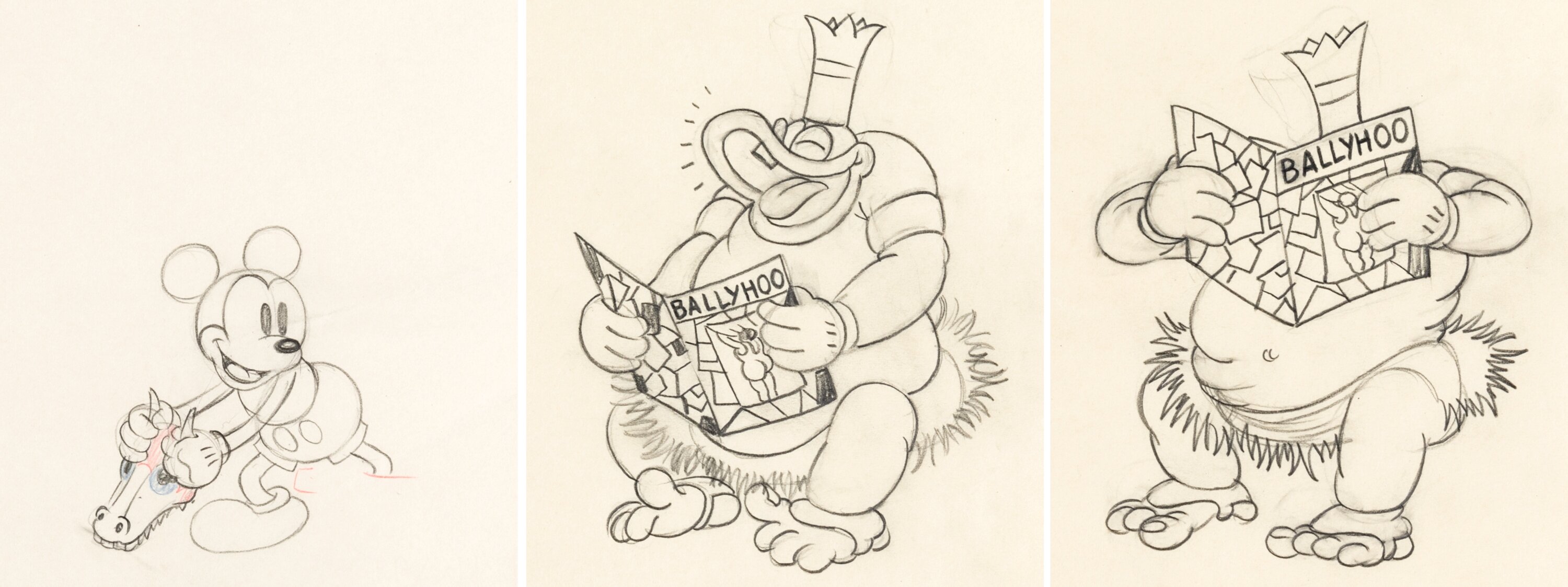 Trader Mickey Mickey Mouse and Native Chief Animation Drawings | Lot ...
