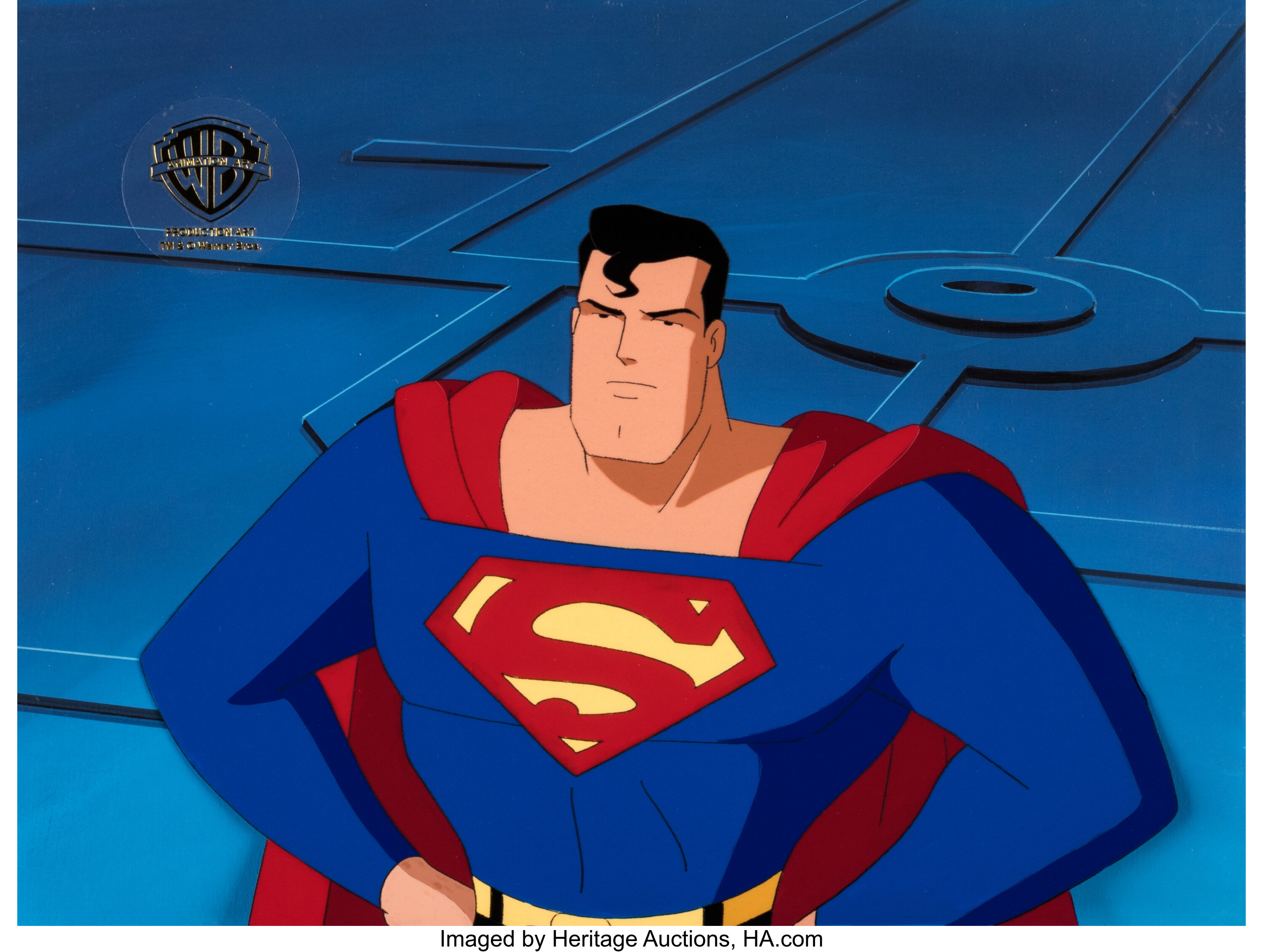 Superman: The Animated Series Superman Production Cel with Master | Lot ...