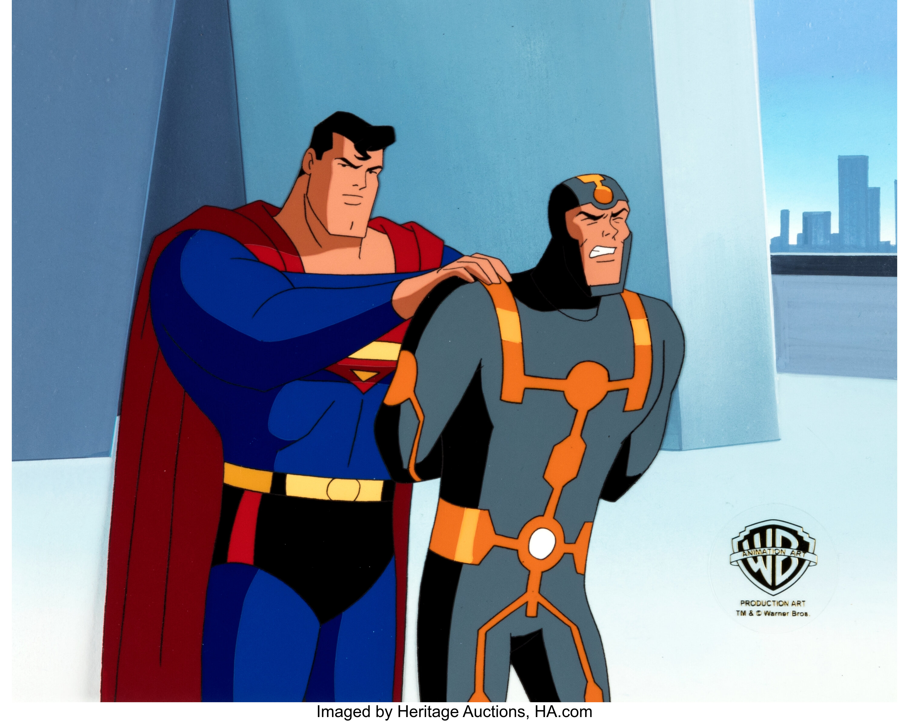 Superman: The Animated Series Superman and Luminus Production Cel | Lot ...