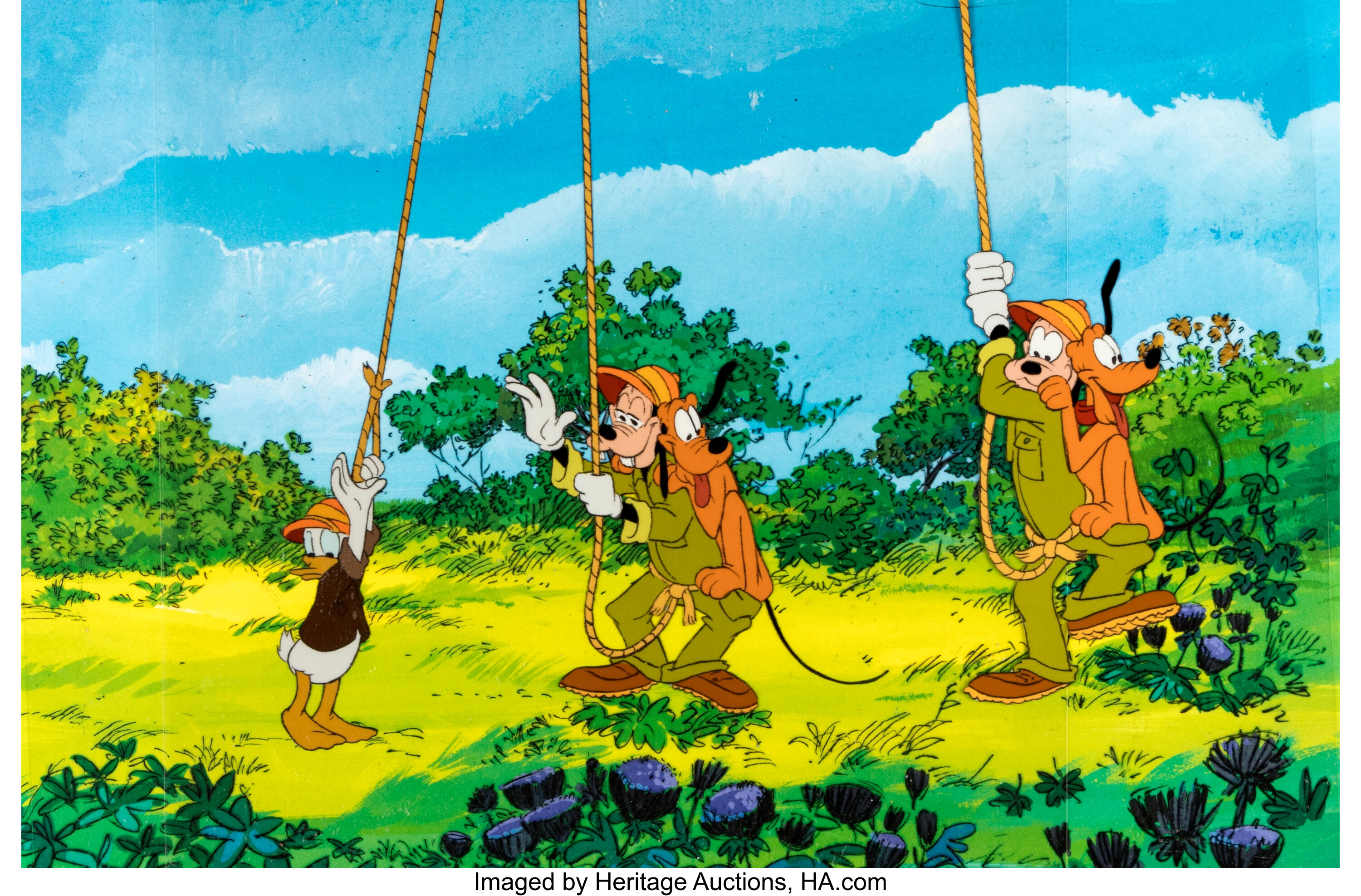 Donald Duck, Goofy, and Pluto Commercial Production Cel Setup (Walt ...