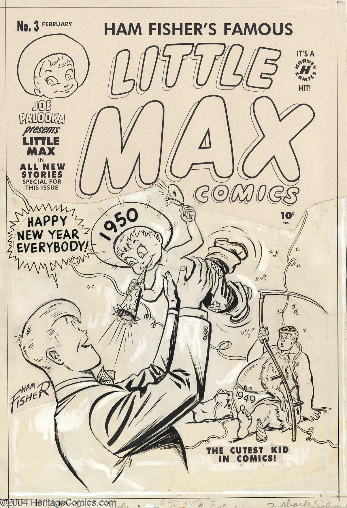 Ham Fisher Studios - Little Max Comics #3 Cover Original Art | Lot ...