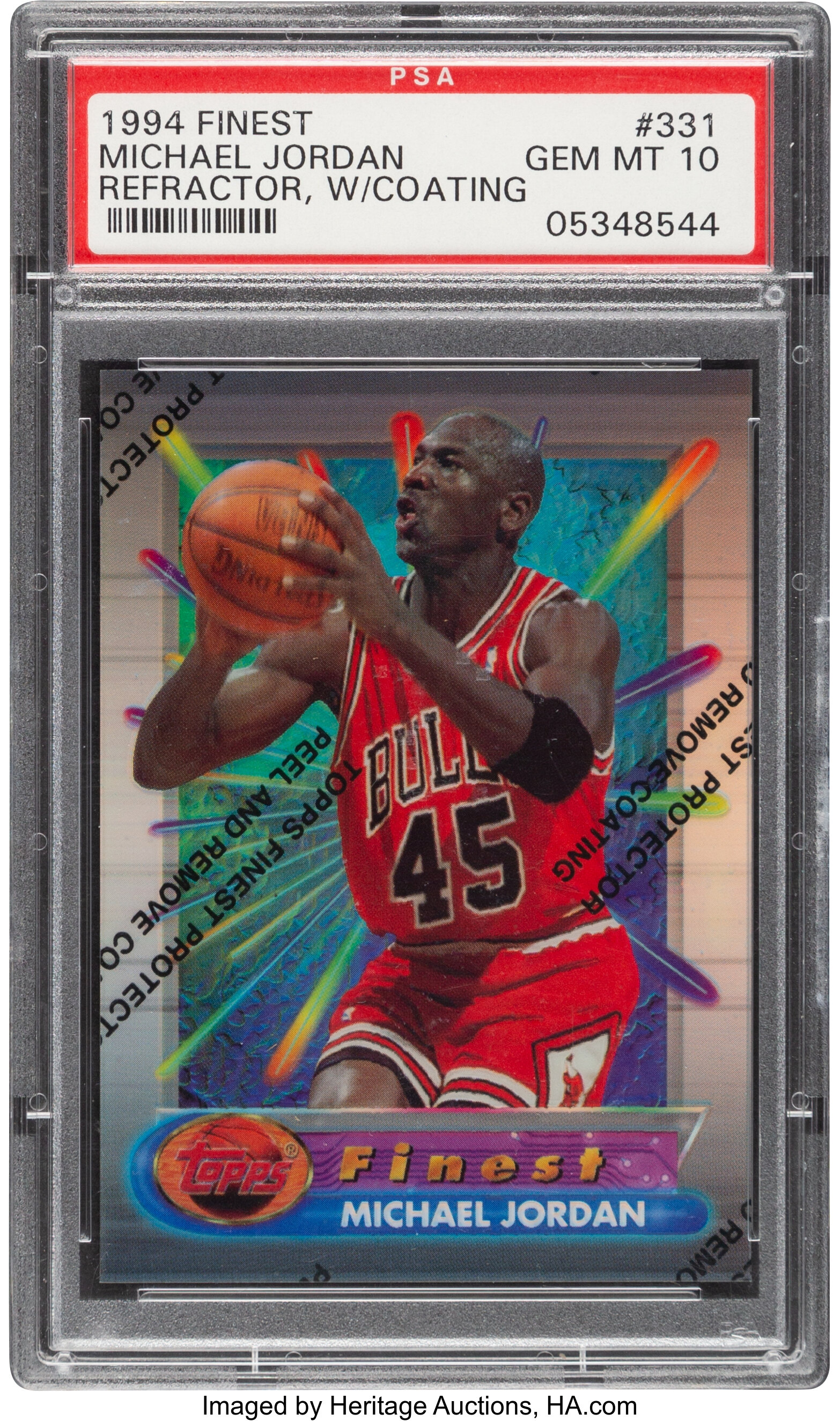 1994 Finest Michael Jordan (Refractor With Coating) #331 PSA Gem | Lot ...