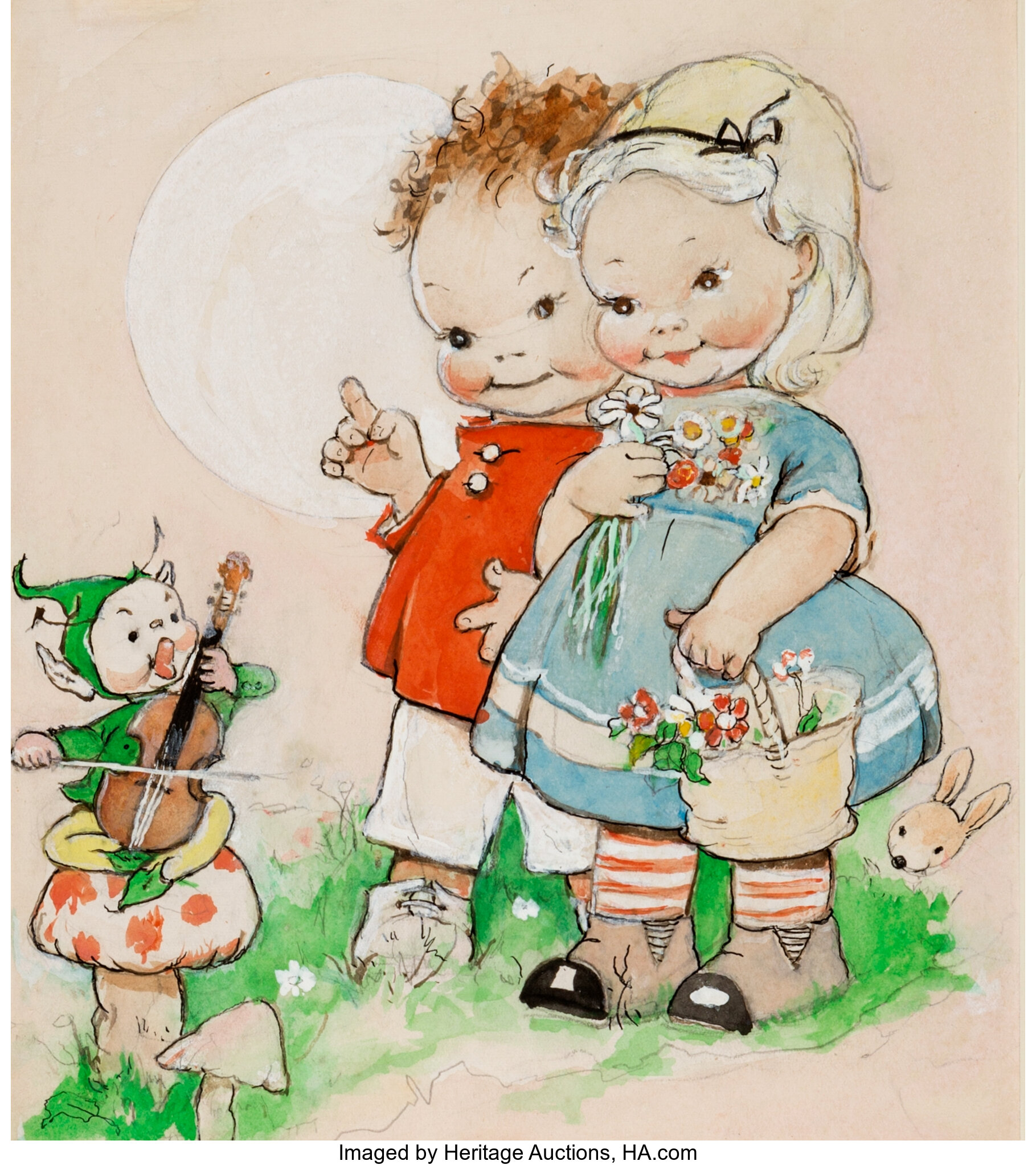 Mabel Lucie Attwell The Fairy Song Illustration Original Art | Lot ...