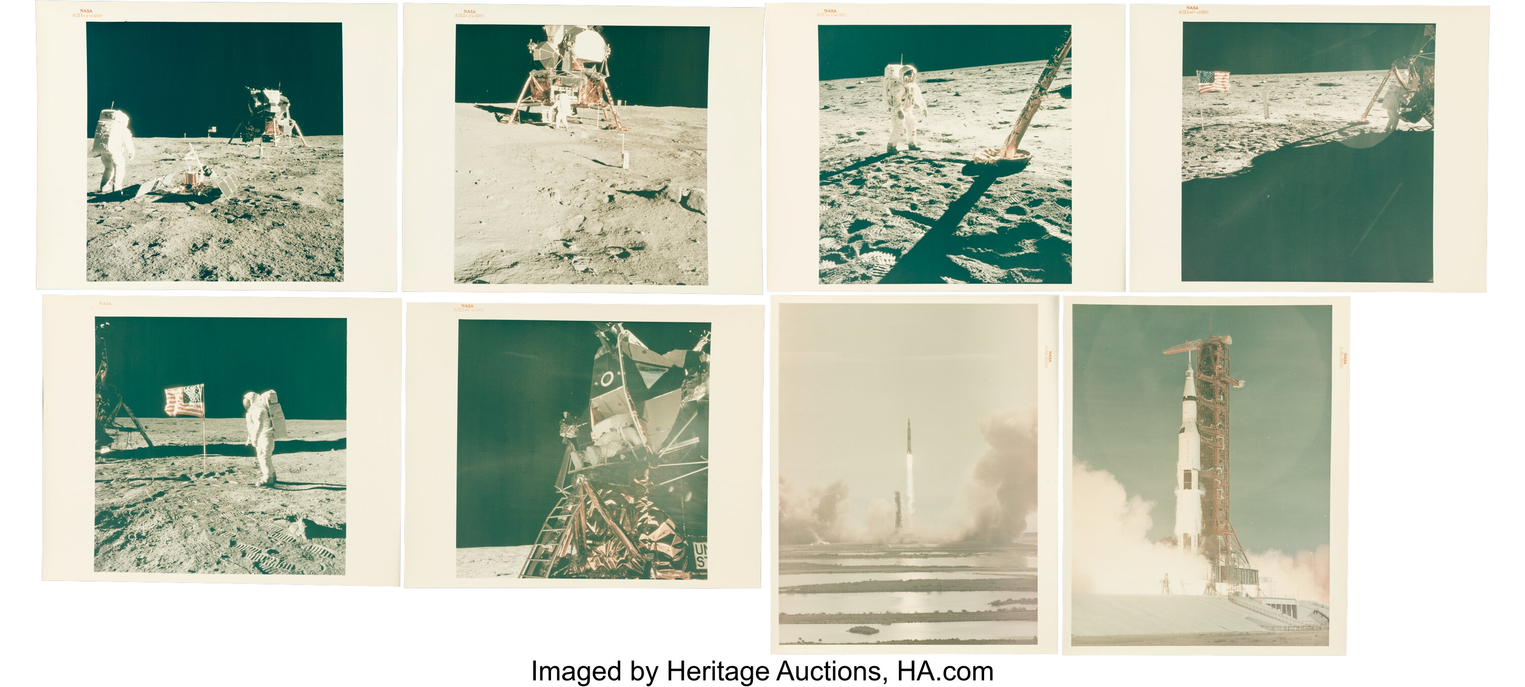 Apollo 11: Collection of Eight Vintage NASA "Red Number" Color | Lot ...
